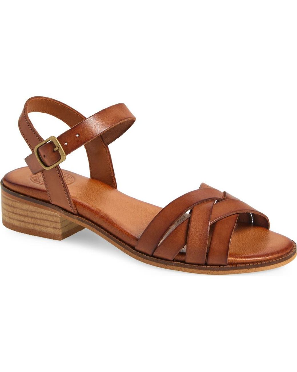 Penelope Chilvers Shepherdess Ankle Strap Sandal in Brown | Lyst