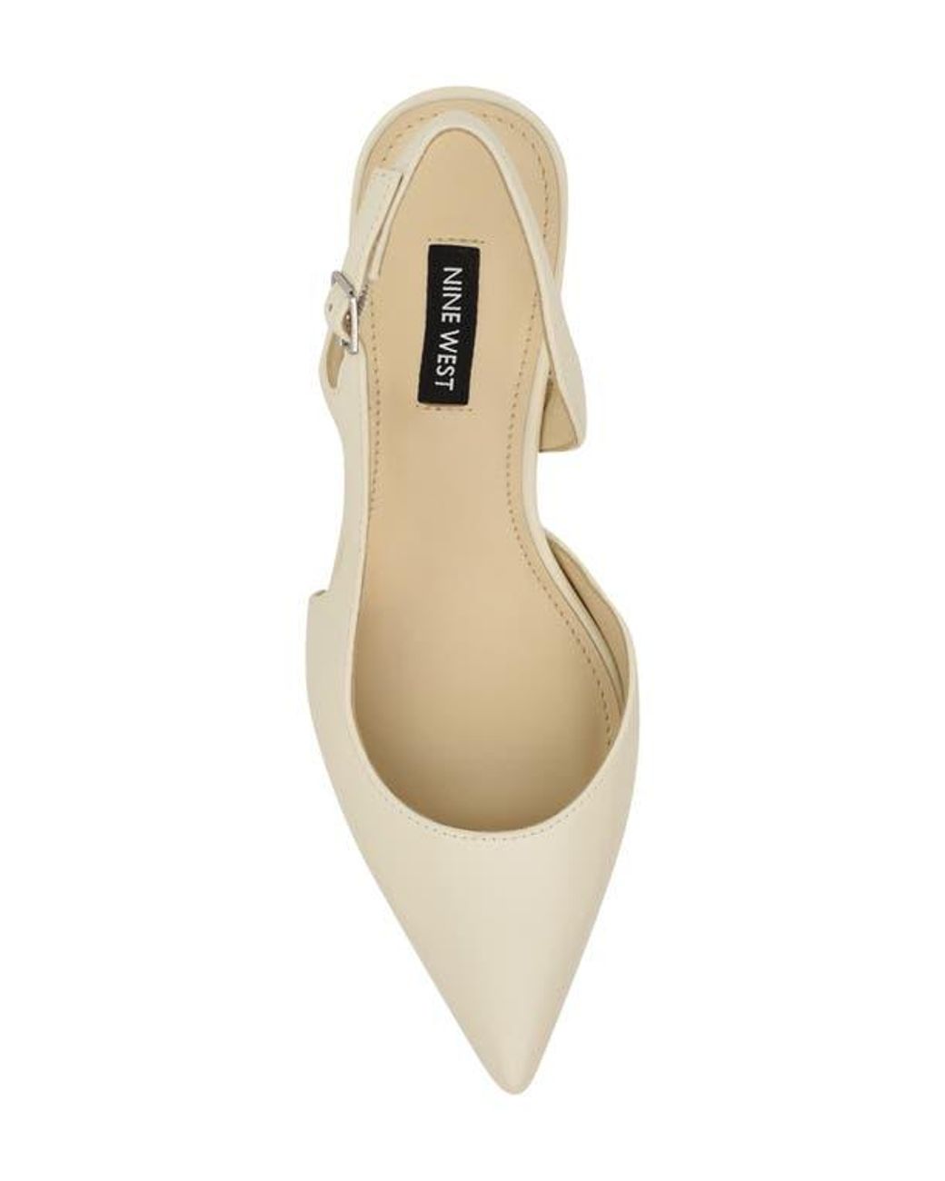Nine West Renela Pointed Toe Slingback Pump in Metallic | Lyst
