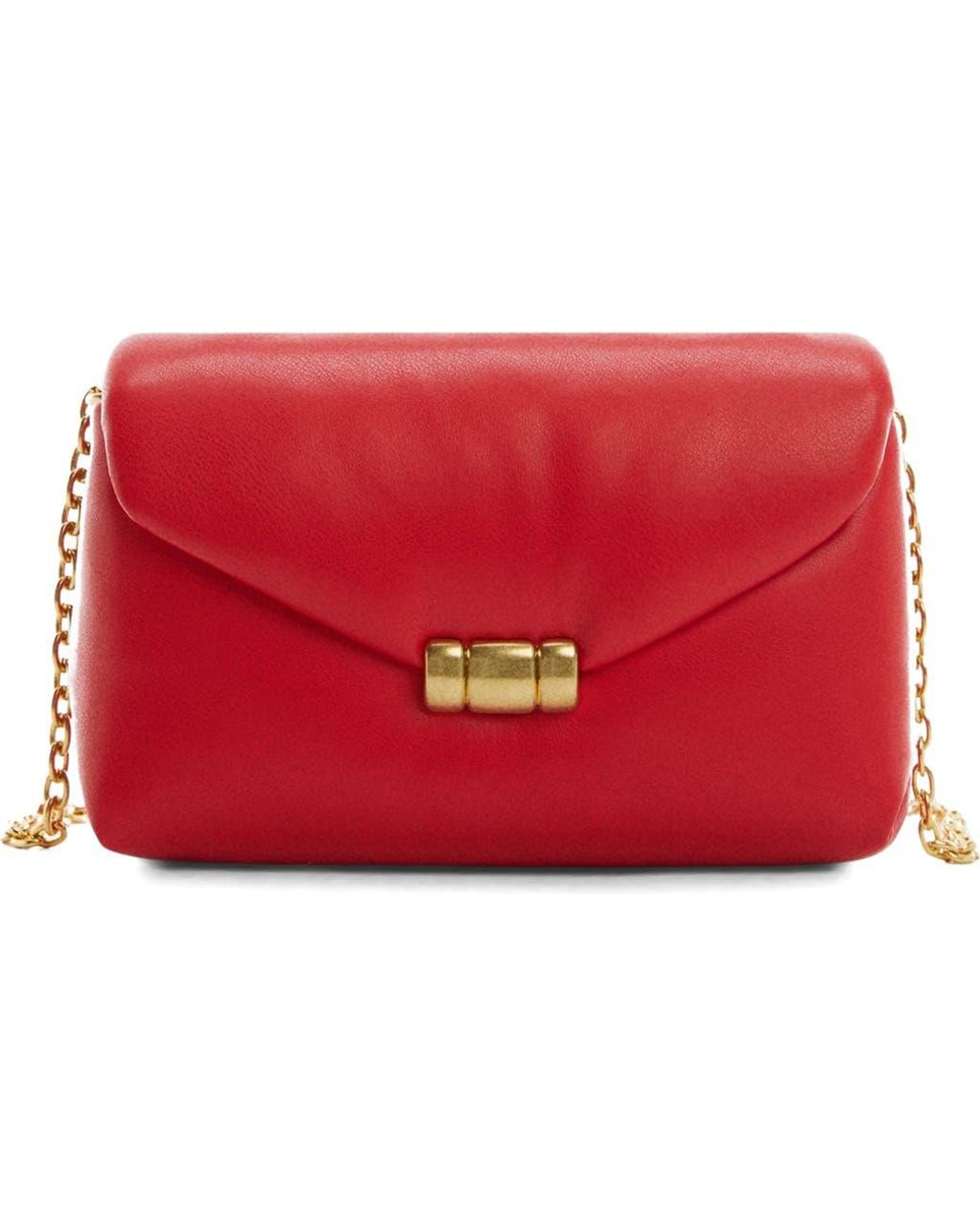 Mango Envelope Faux Leather Crossbody Bag in Red | Lyst