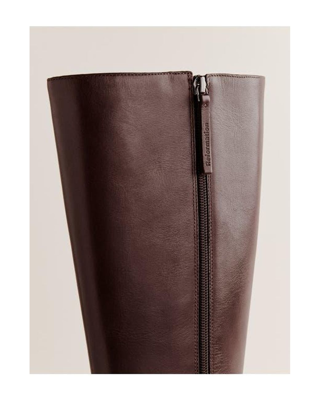 Reformation Nancy Knee High Boot in Brown | Lyst