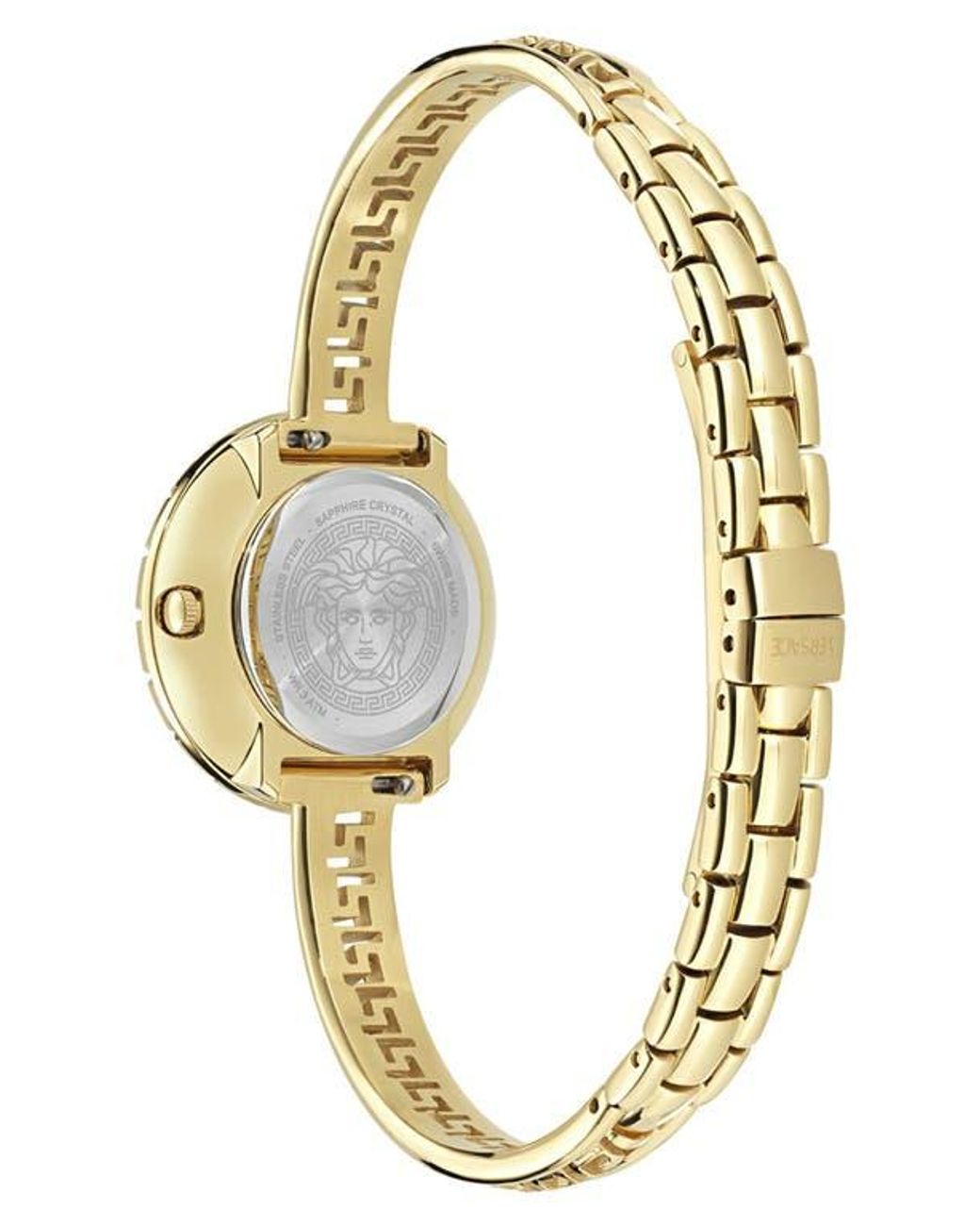 Versace La Greca Diamond Bracelet Watch, Leather Strap & Pendant Chain ...