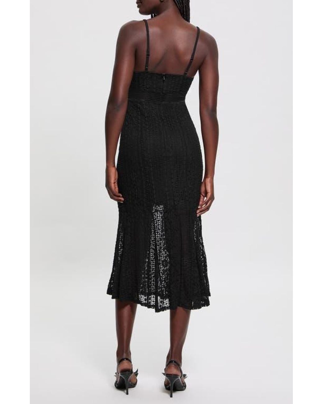 Guess Marie Lace Dress in Black | Lyst