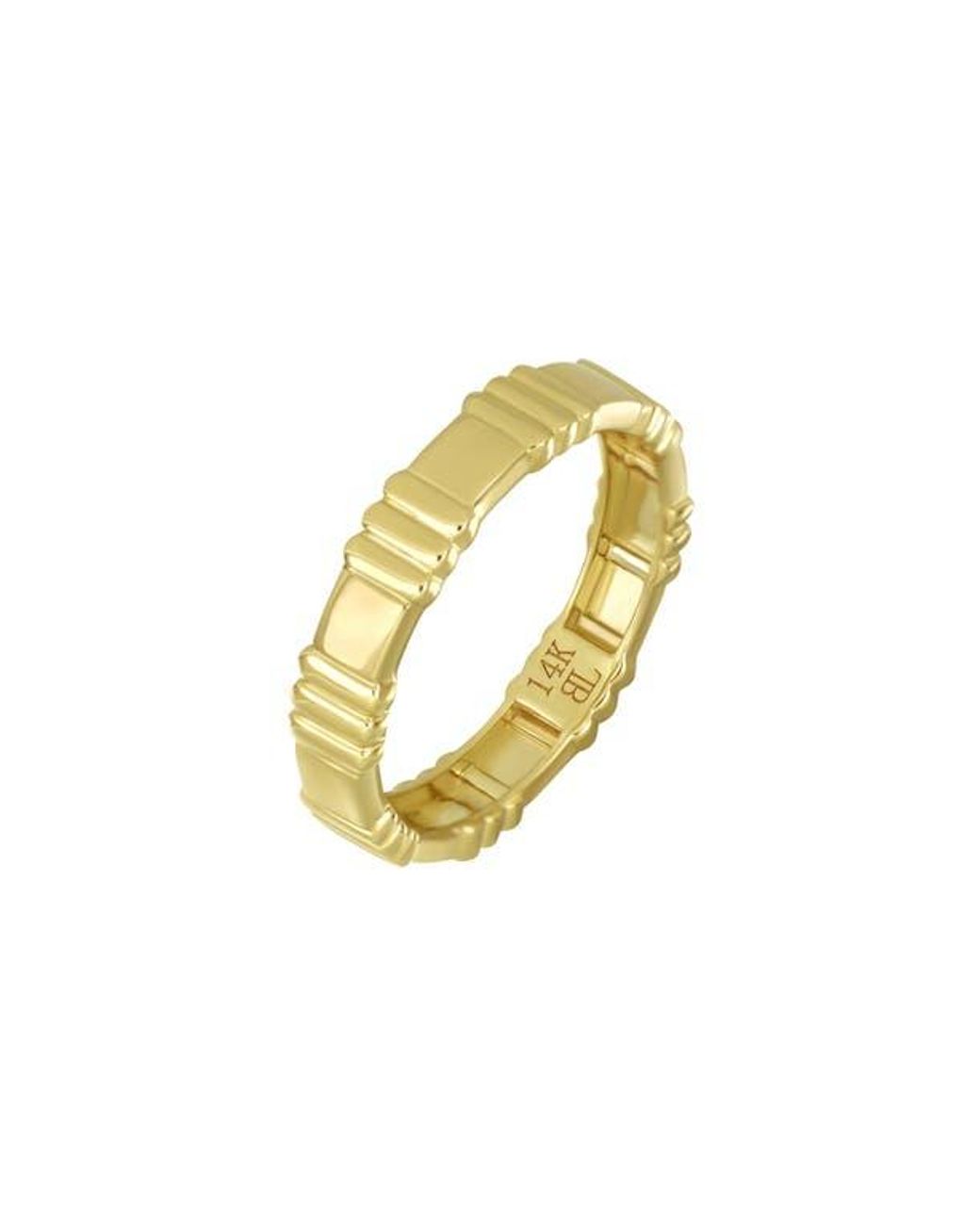 Bony Levy Textured Stackable Band Ring in Metallic | Lyst