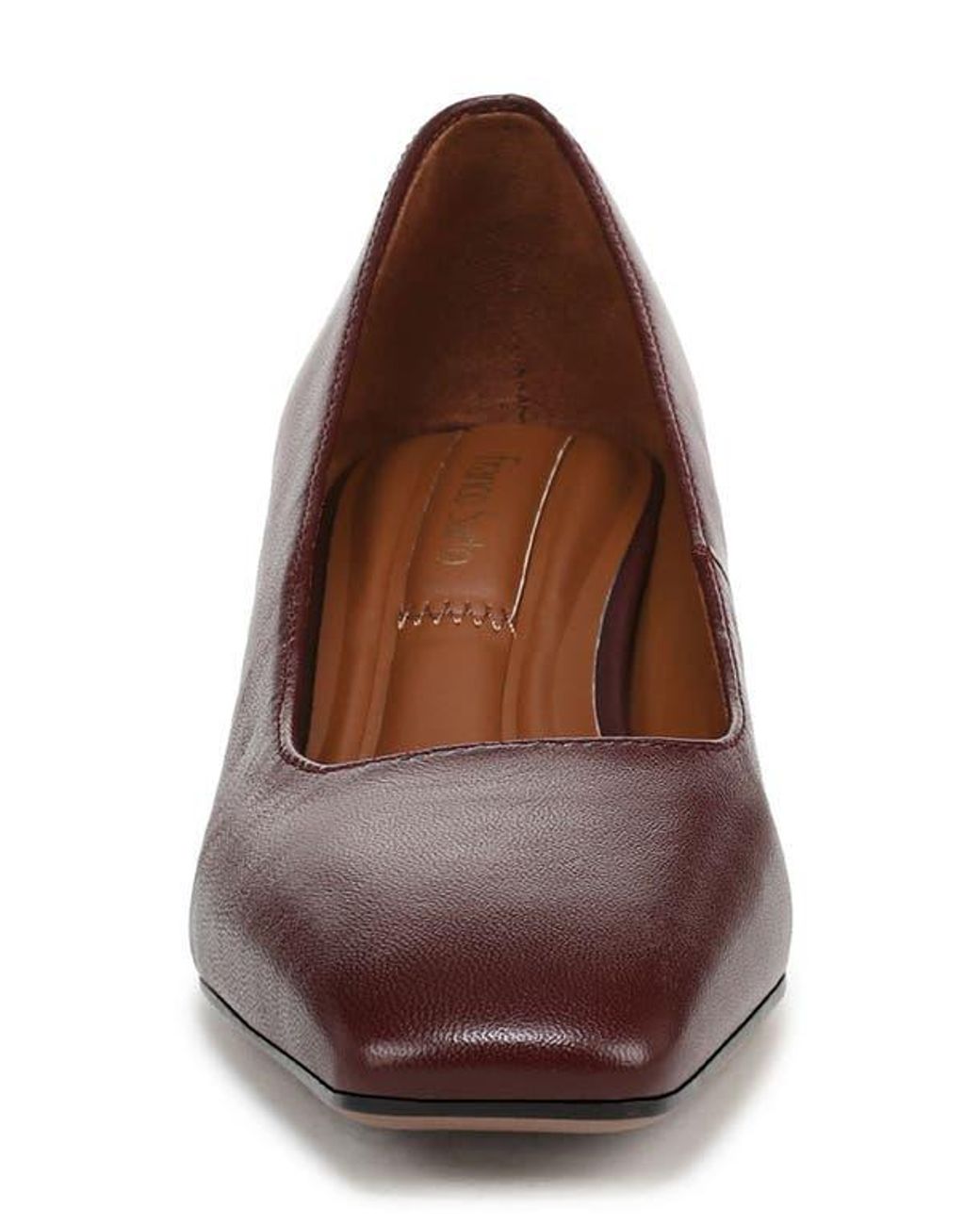 Franco Sarto Salino Square Toe Pump in Brown | Lyst