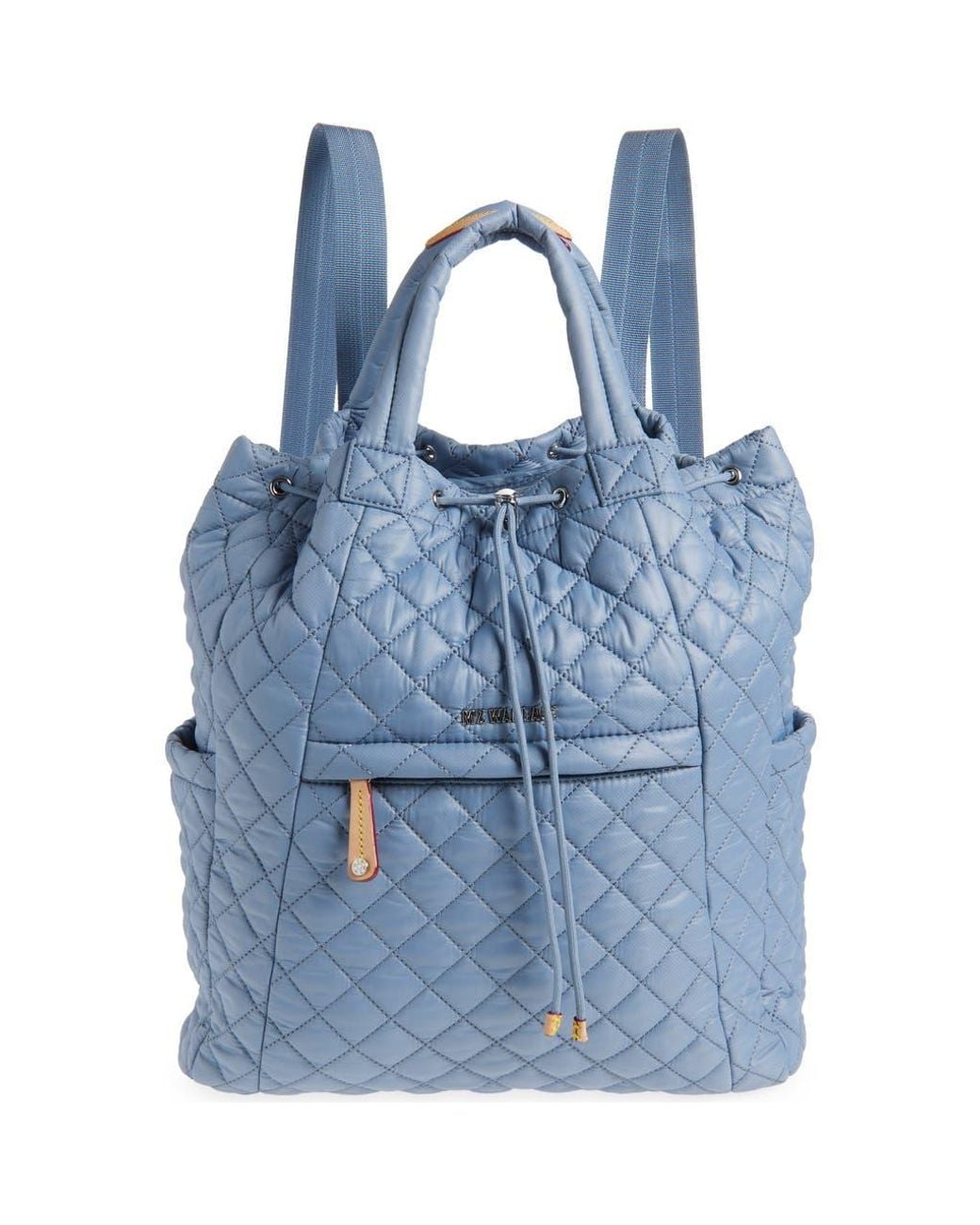 MZ Wallace Metro Quilted Nylon Convertible Backpack in Blue | Lyst