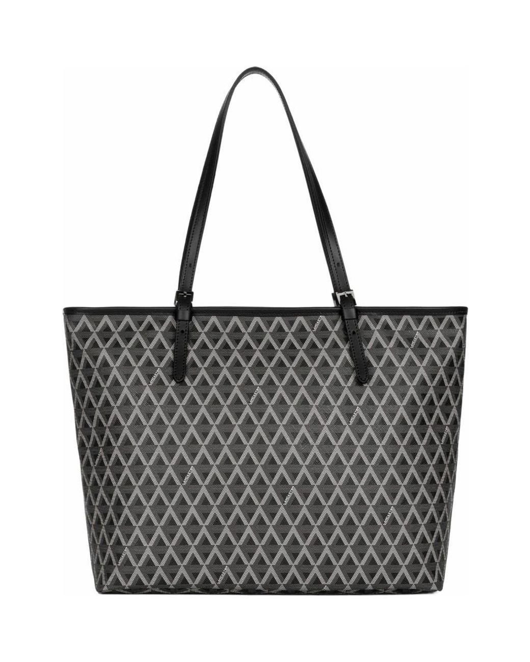 Lancaster Zipped Shoulder Tote Bag L Ikon in Black | Lyst