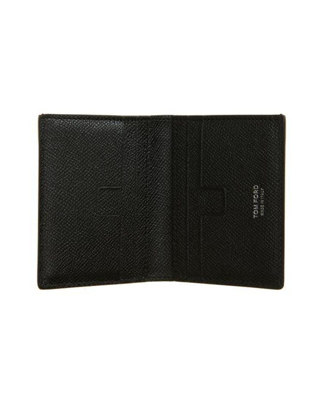Tom Ford T-Line Leather Bifold Card Case in Black for Men | Lyst