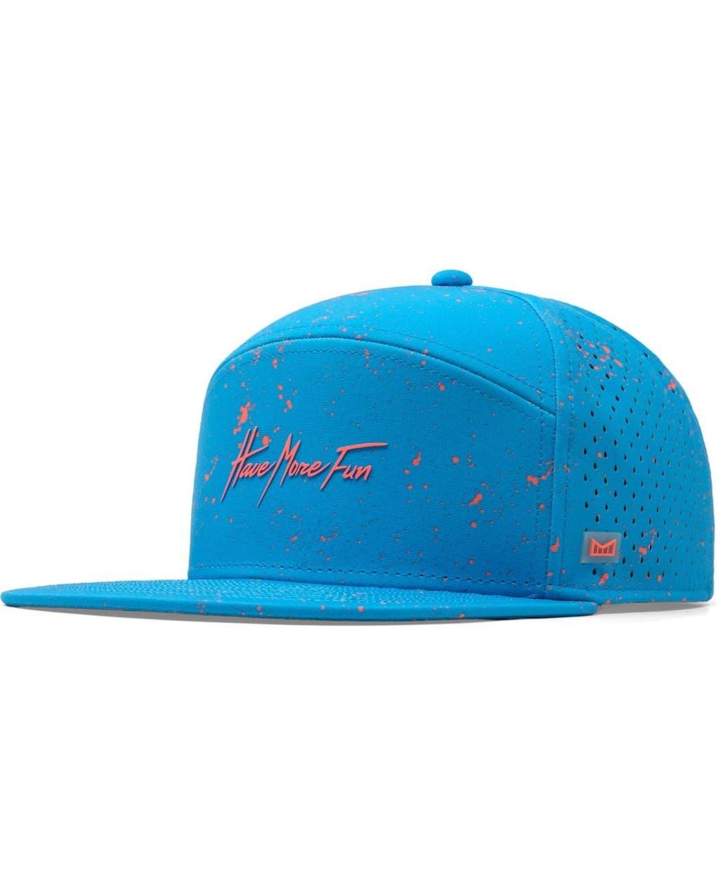 Melin Trenches Icon Neon Drip Hydro Performance Snapback Hat in Blue ...