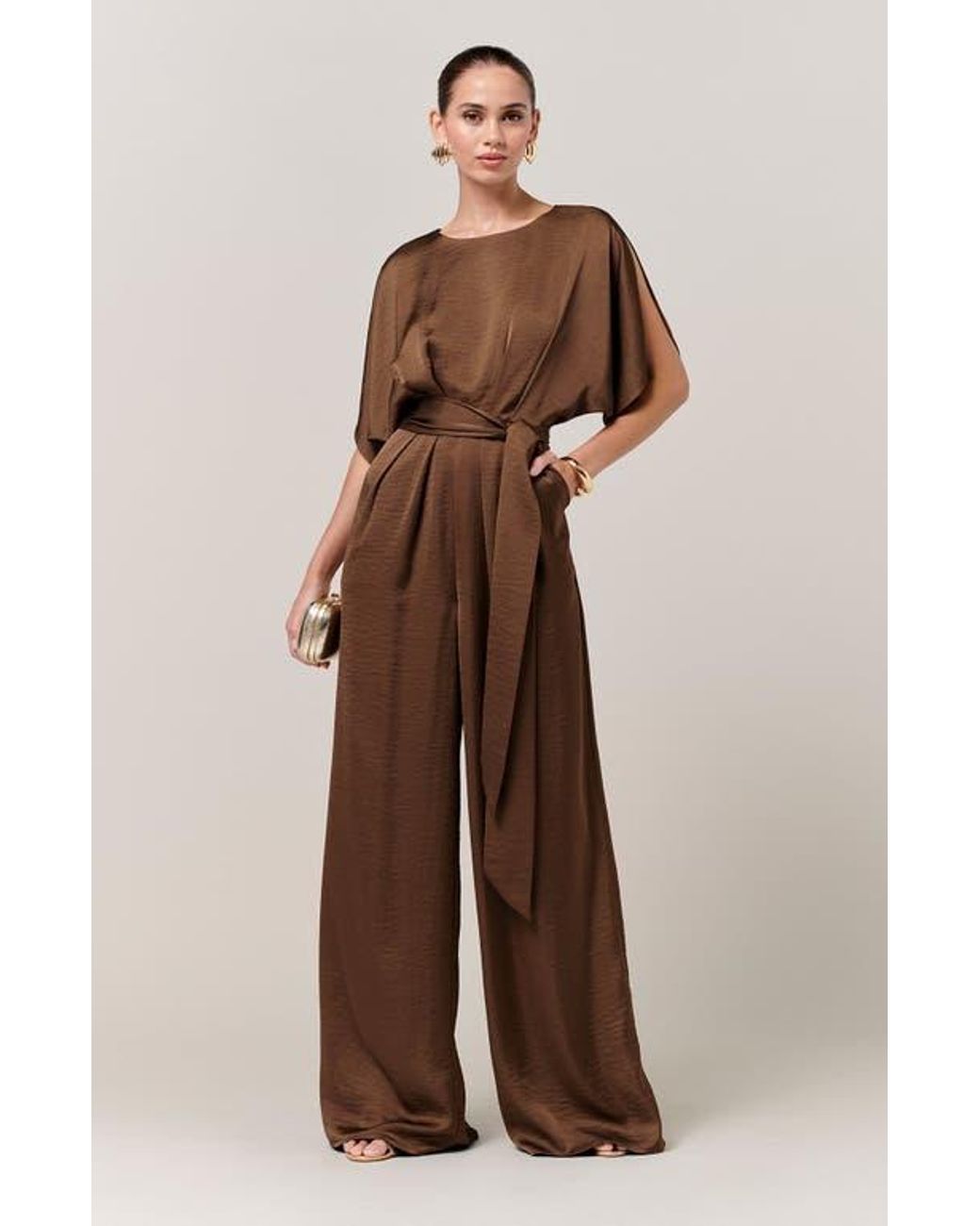 Savel Mona Jumpsuit in Brown | Lyst