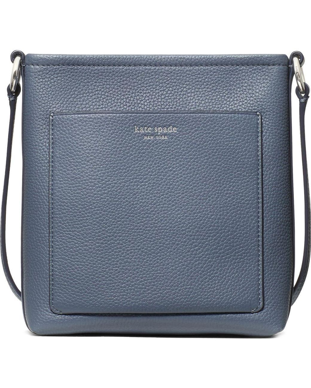 Kate Spade Ava Pebble Leather Swing Crossbody Bag in Blue | Lyst