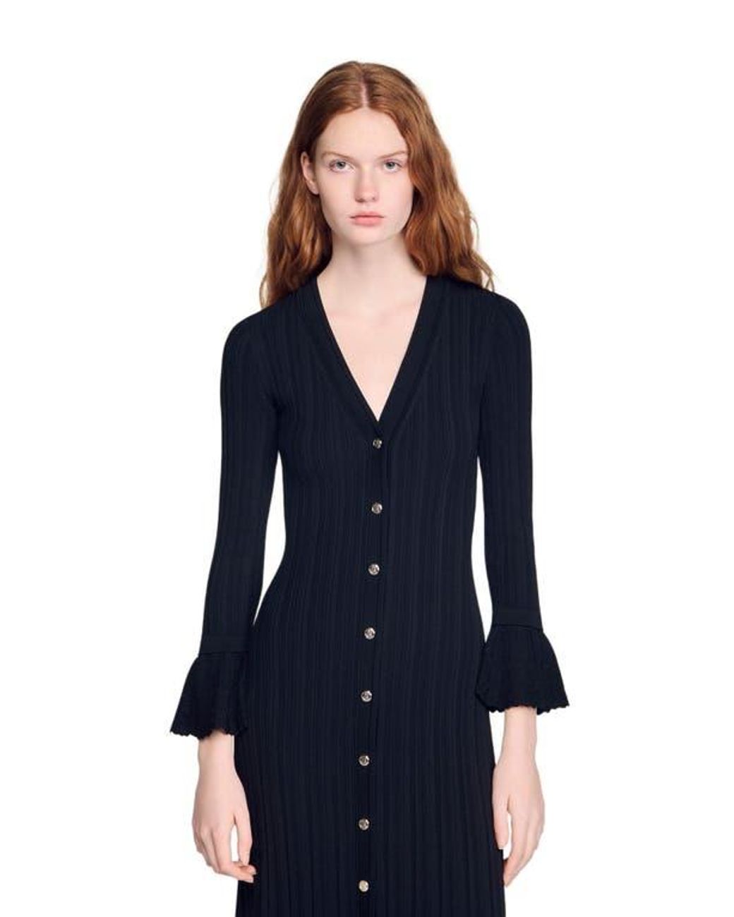 Exciting Sandro Long Knit Dress Gallery