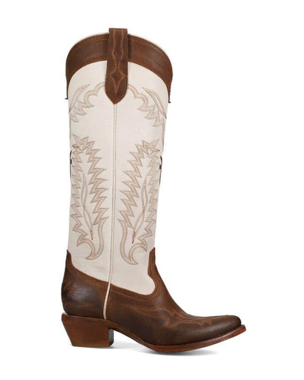 Frye Sacha Knee High Western Boot in Brown | Lyst