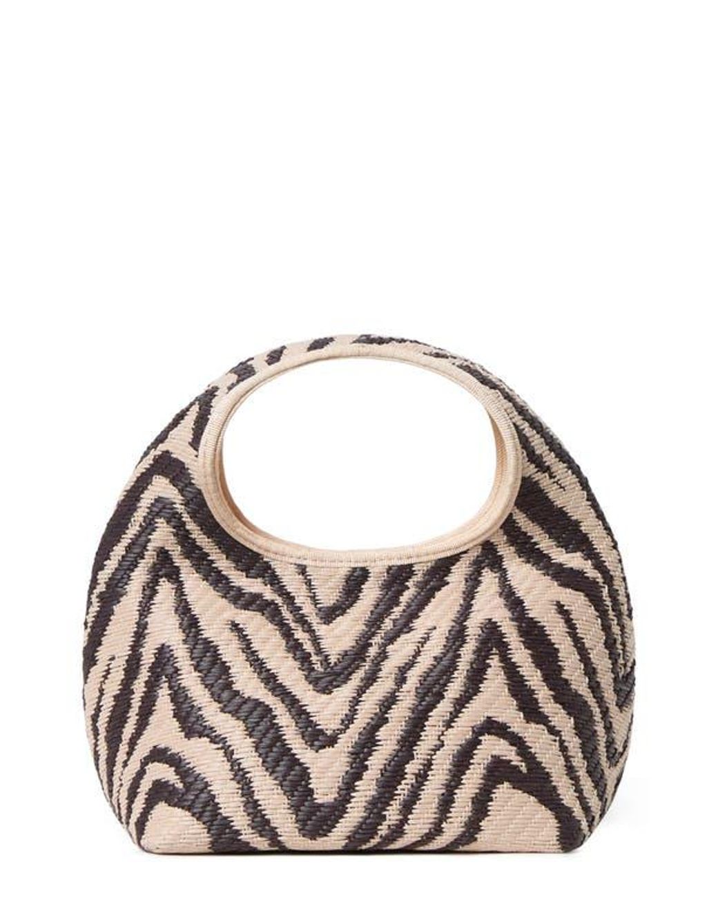 Loeffler Randall Kenzie Woven Raffia Top Handle Bag in Brown | Lyst