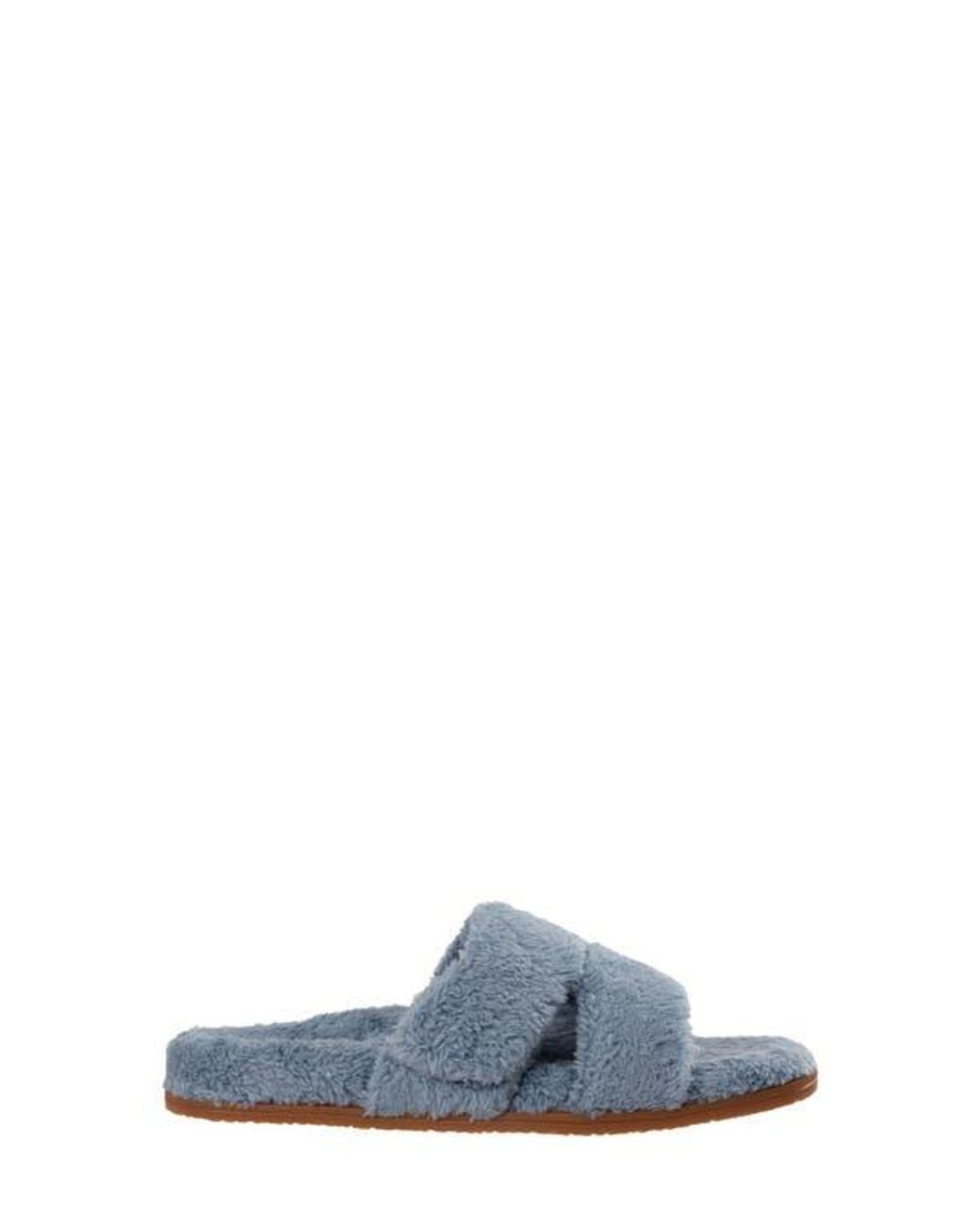 Revitalign Callie High Pile Fleece Slide Slipper in Blue | Lyst