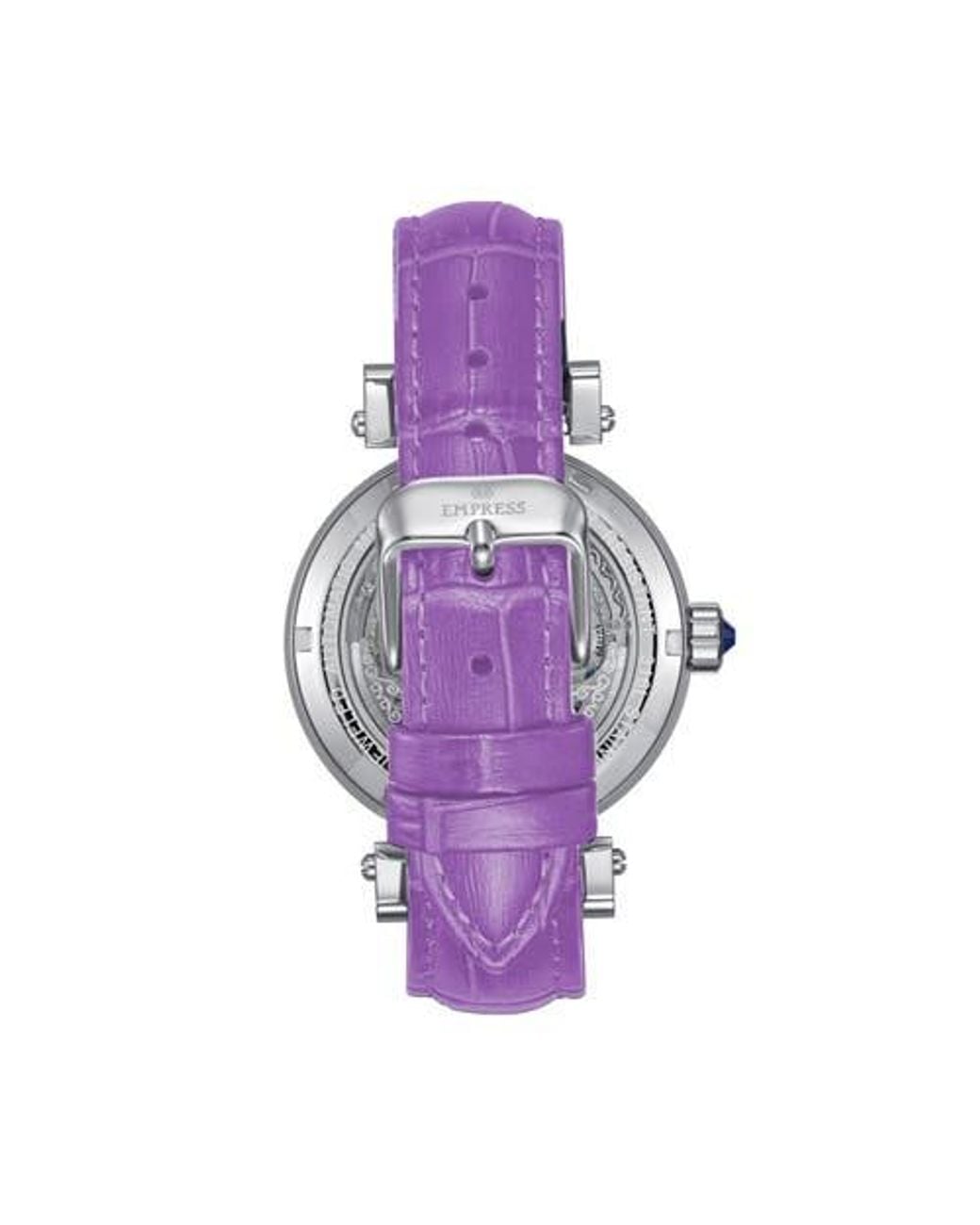 Empress Theodora Automatic Skeleton Leather-Band Watch in Metallic | Lyst
