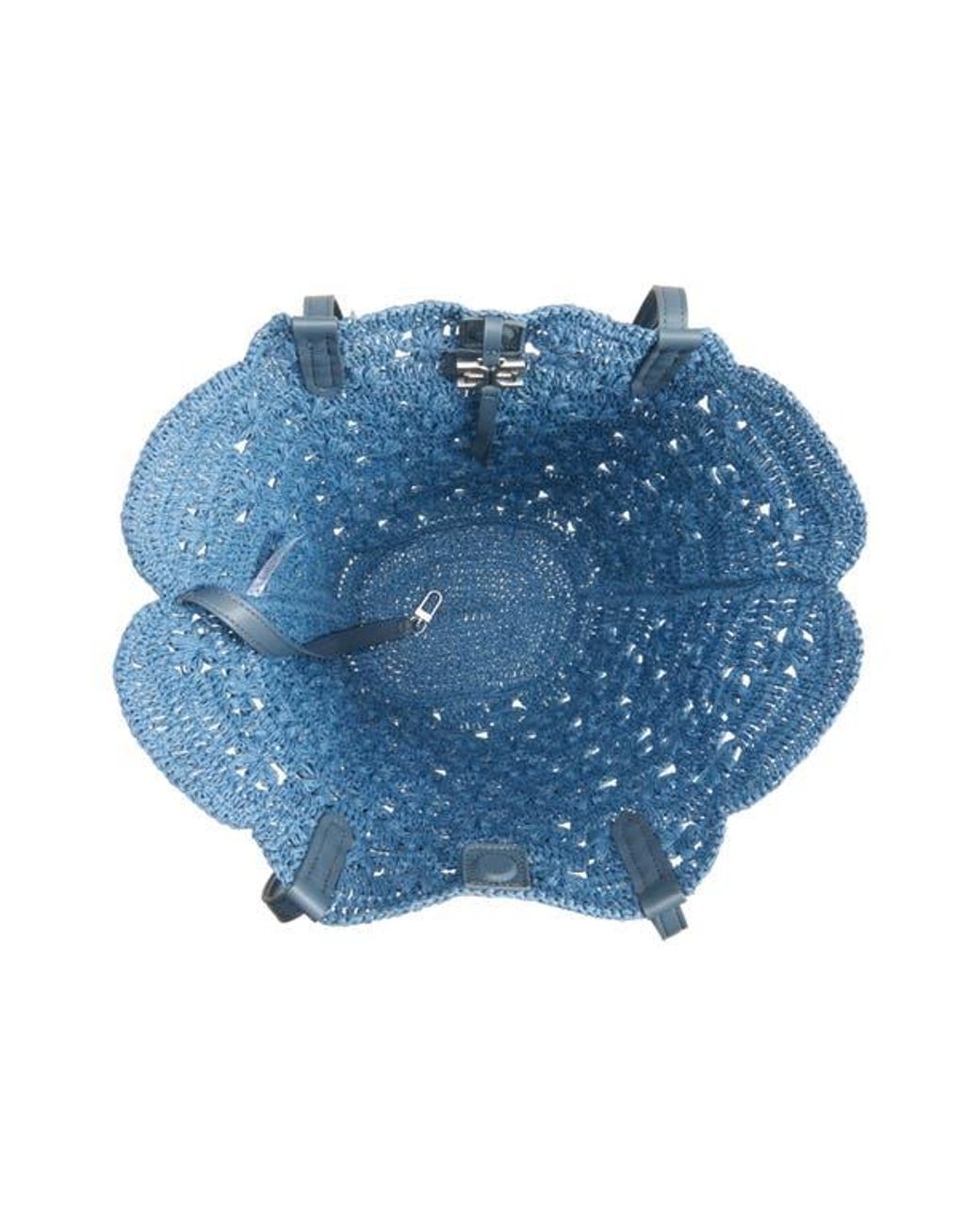 Sam Edelman Layla Floral Raffia Tote Bag in Blue | Lyst