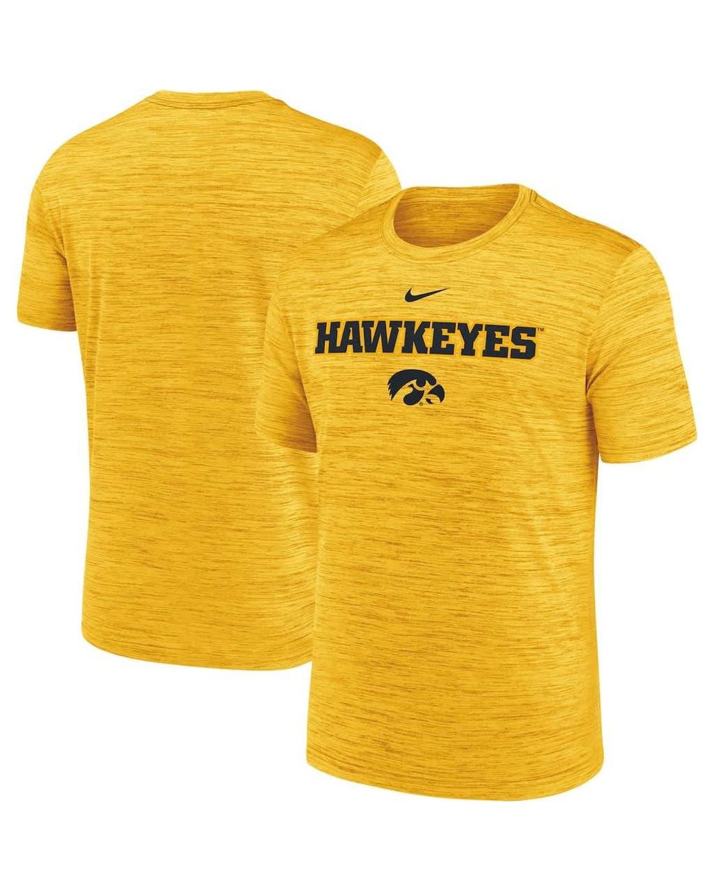 Nike Iowa Hawkeyes 2025 Sideline Velocity Performance T-Shirt in Yellow ...