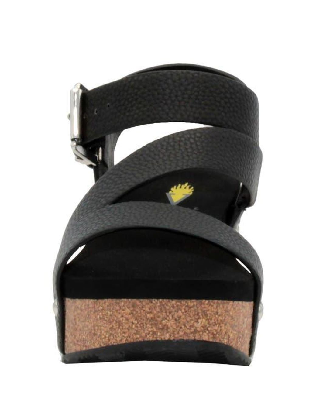 Volatile Biloxi Platform Wedge Sandal in Black | Lyst