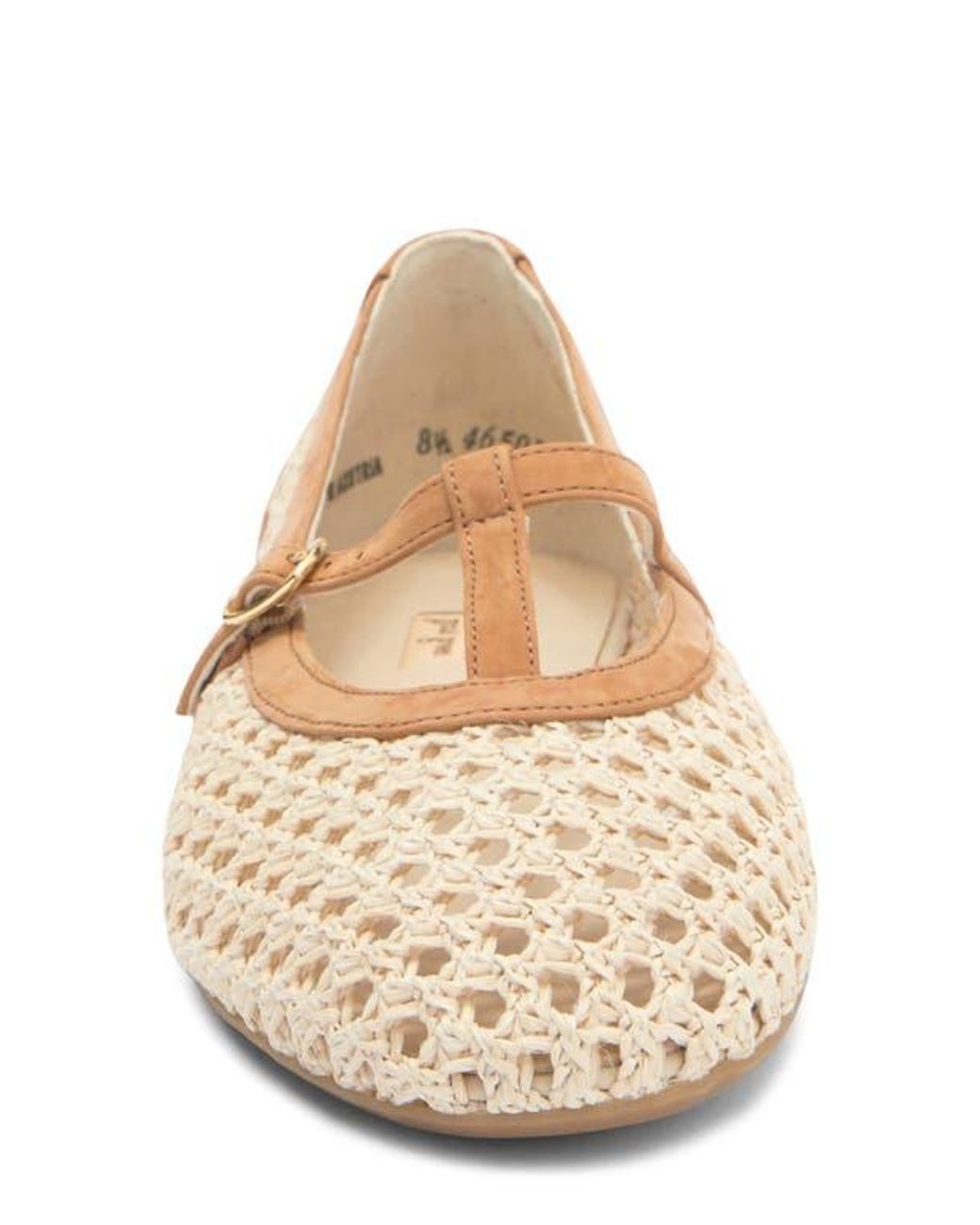 Paul Green Anabele Mary Jane Flat in Natural | Lyst