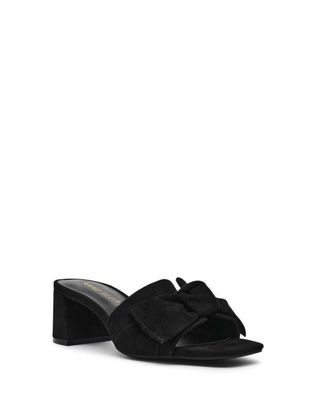 Anne Klein Kizmet Bow Slide Sandal in Black | Lyst