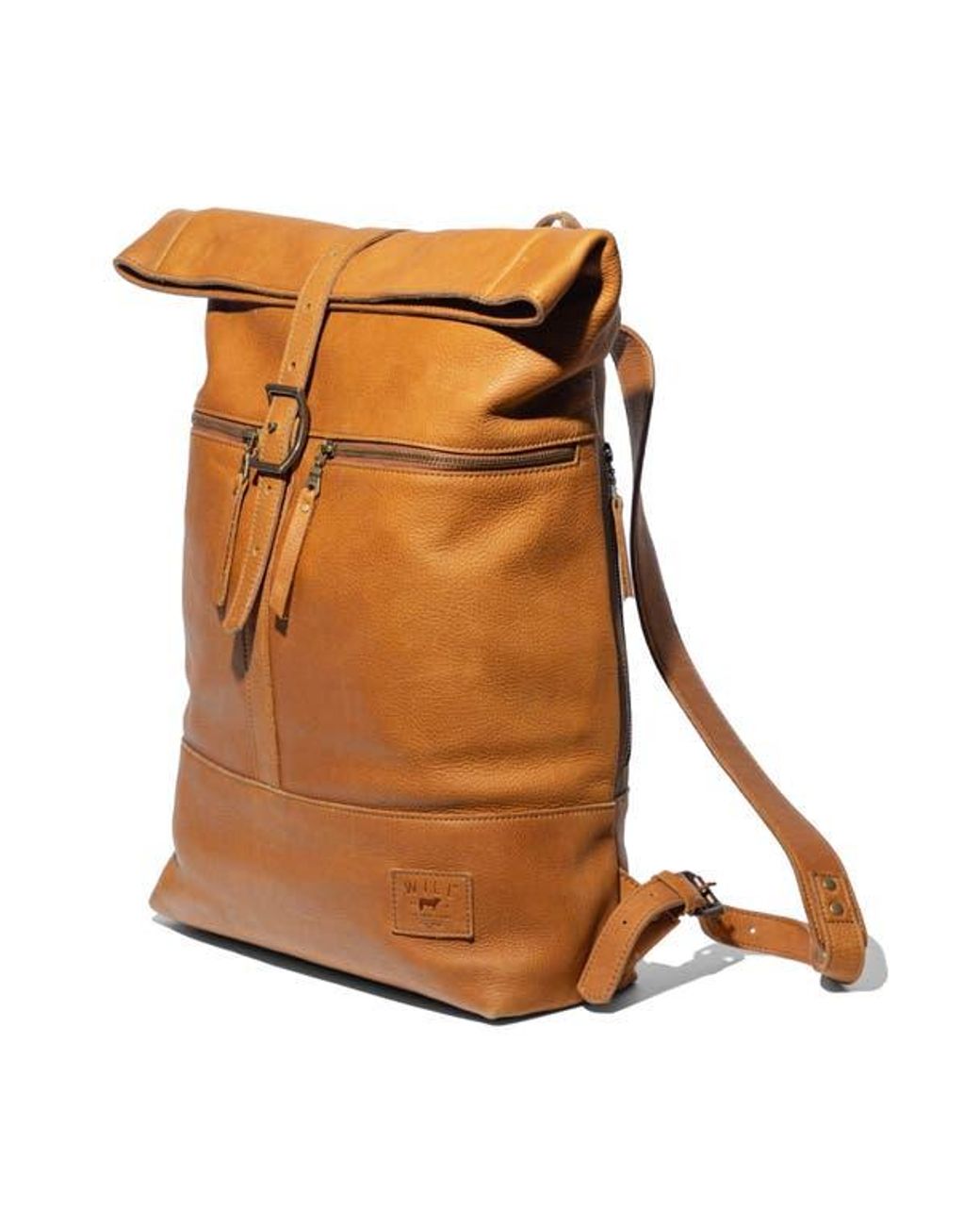 Will Leather Goods Roll Top Backpack in Brown | Lyst