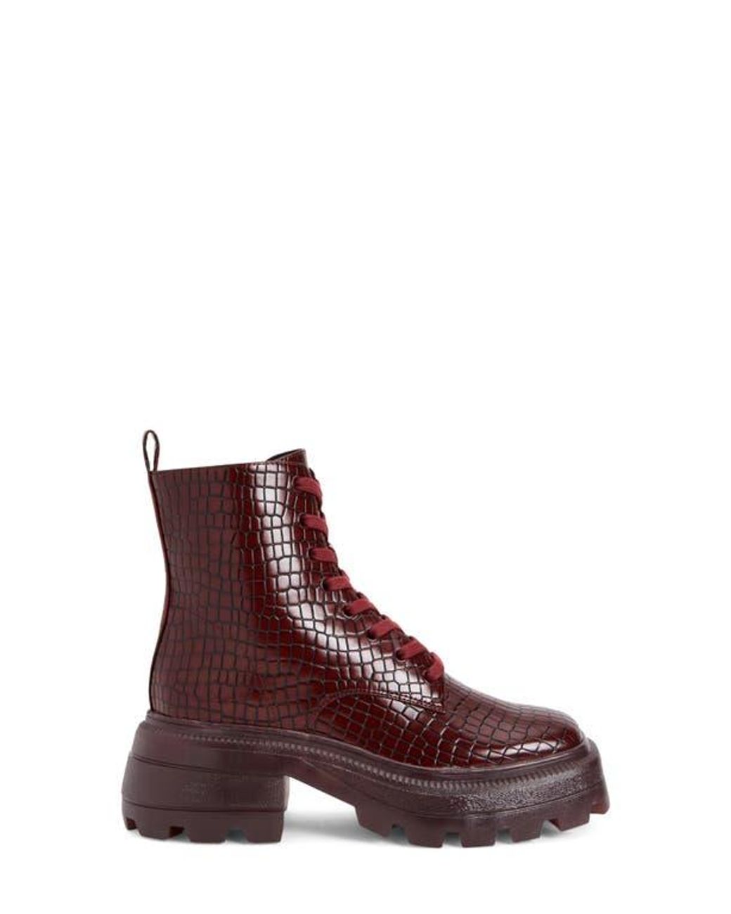 Katy Perry Geli Snake Embossed Combat Boot in Purple | Lyst