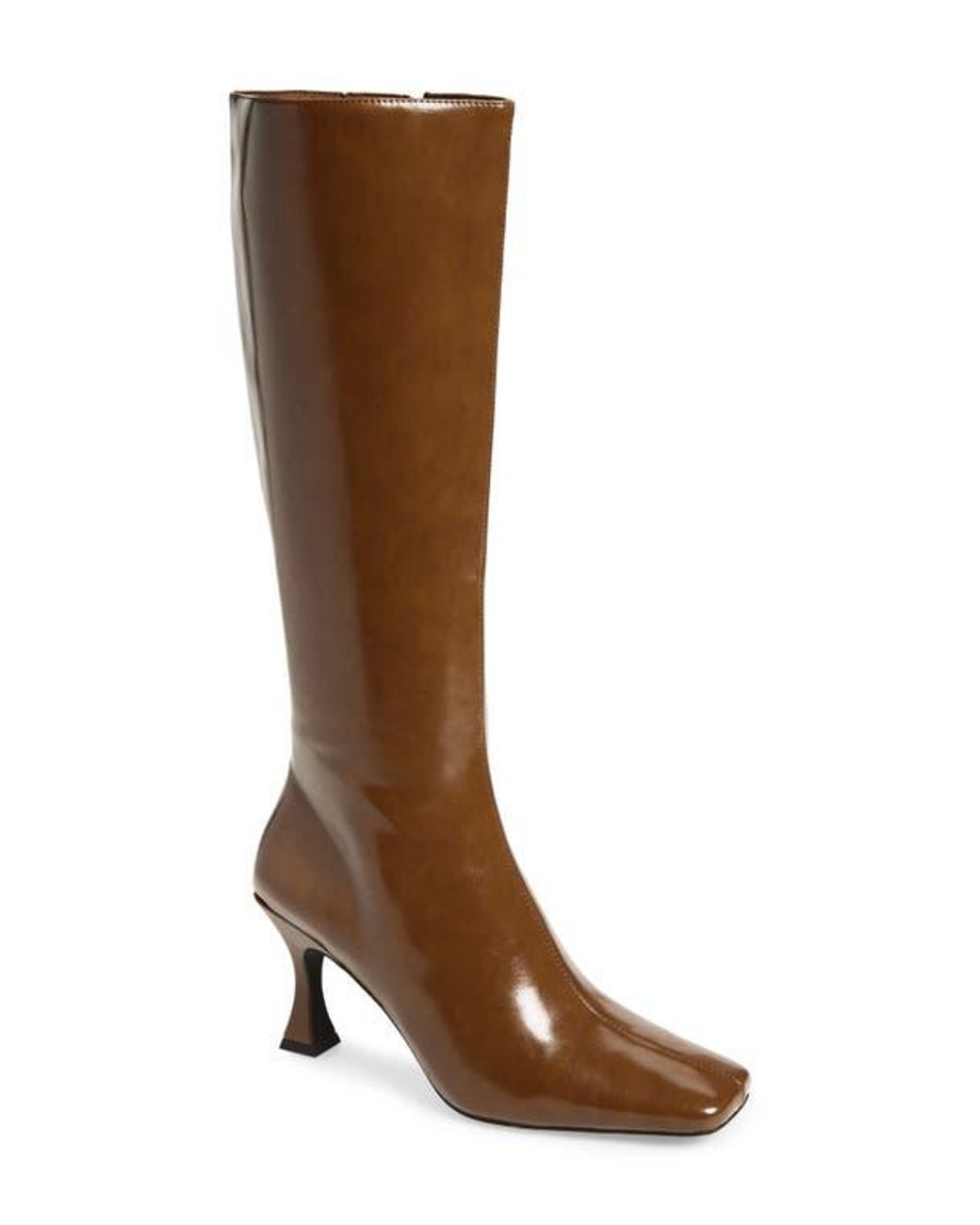 Jeffrey Campbell Checkmate Knee High Boot in Brown | Lyst