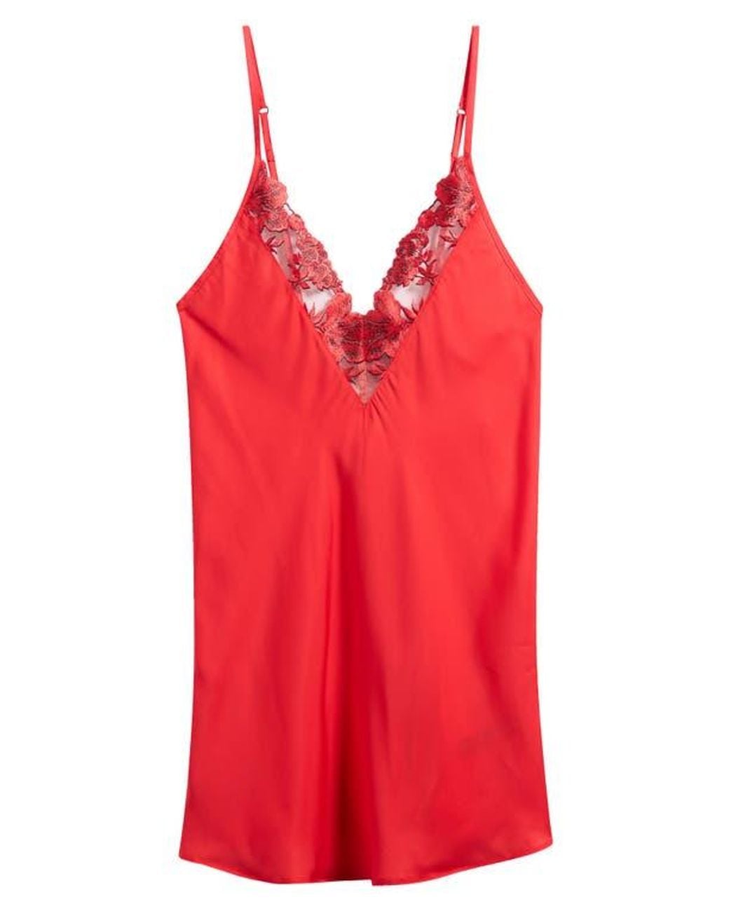 Bluebella Lavanya Luxe Satin Short Chemise in Red | Lyst