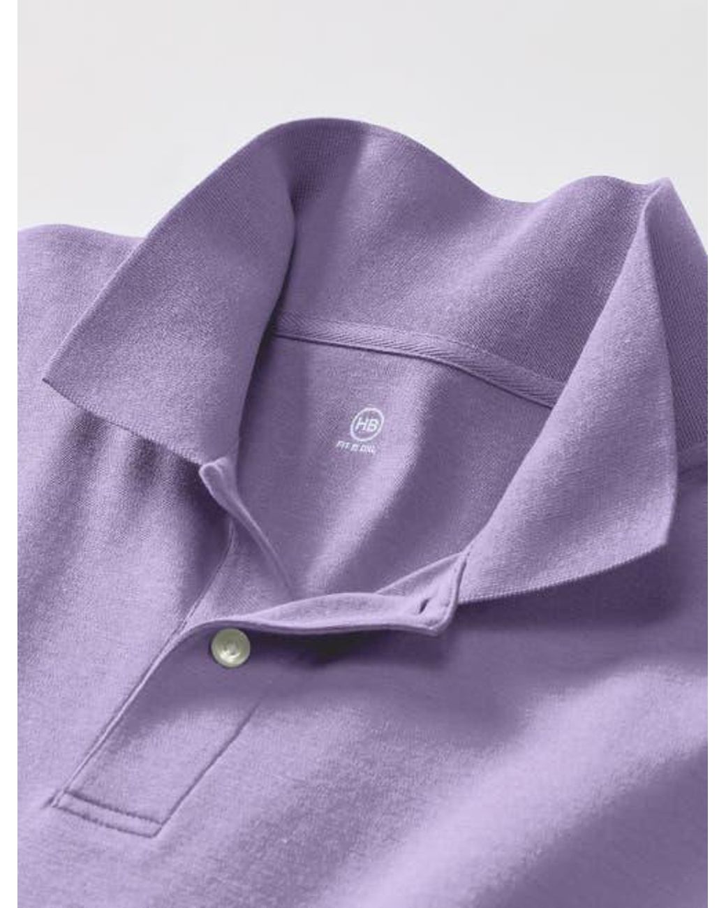 Harbor Bay by DXL Big & Tall Interlock Polo Shirt in Purple for Men | Lyst