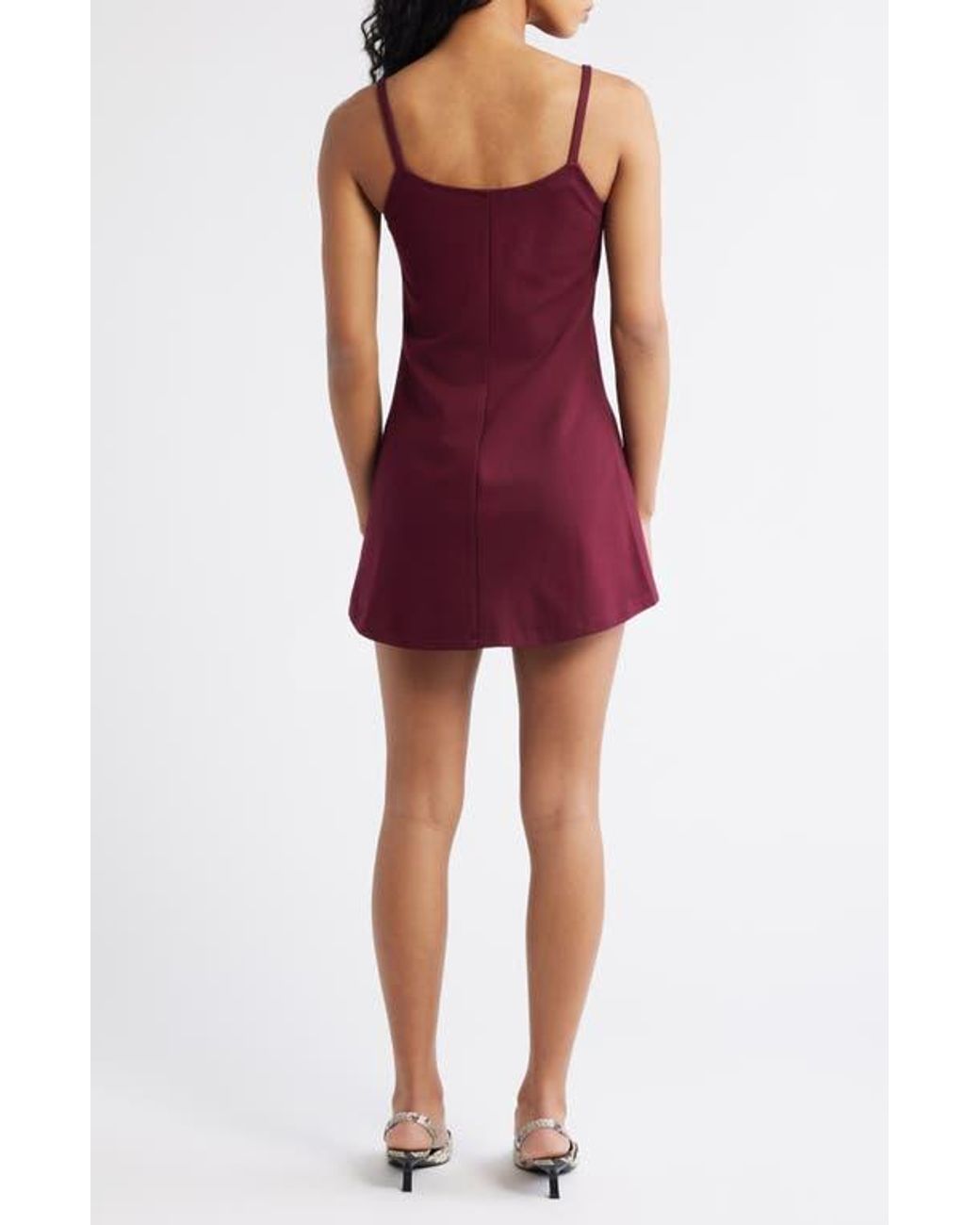 ARTLESS FOREVER Spaghetti Strap Slip Minidress in Red | Lyst