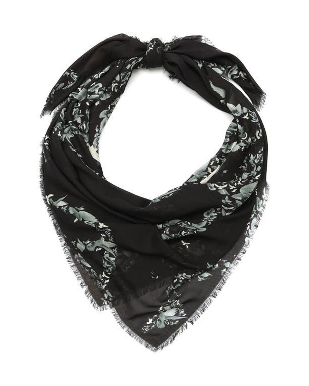 AllSaints Flight Back Large Square Scarf in Black | Lyst