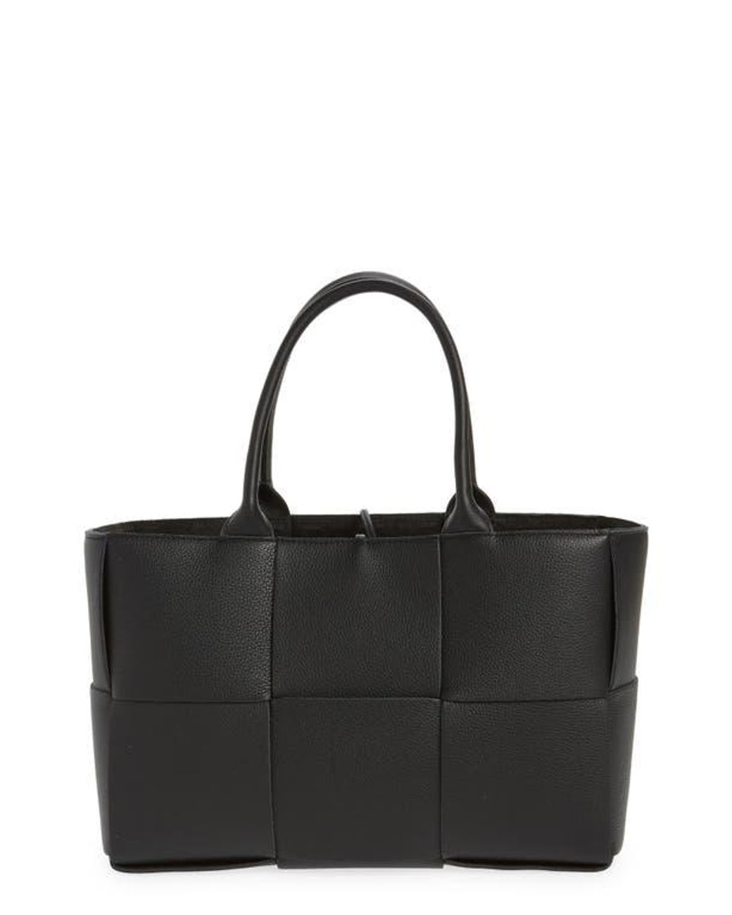 Bottega Veneta Arco Intrecciato Leather Tote in Black | Lyst