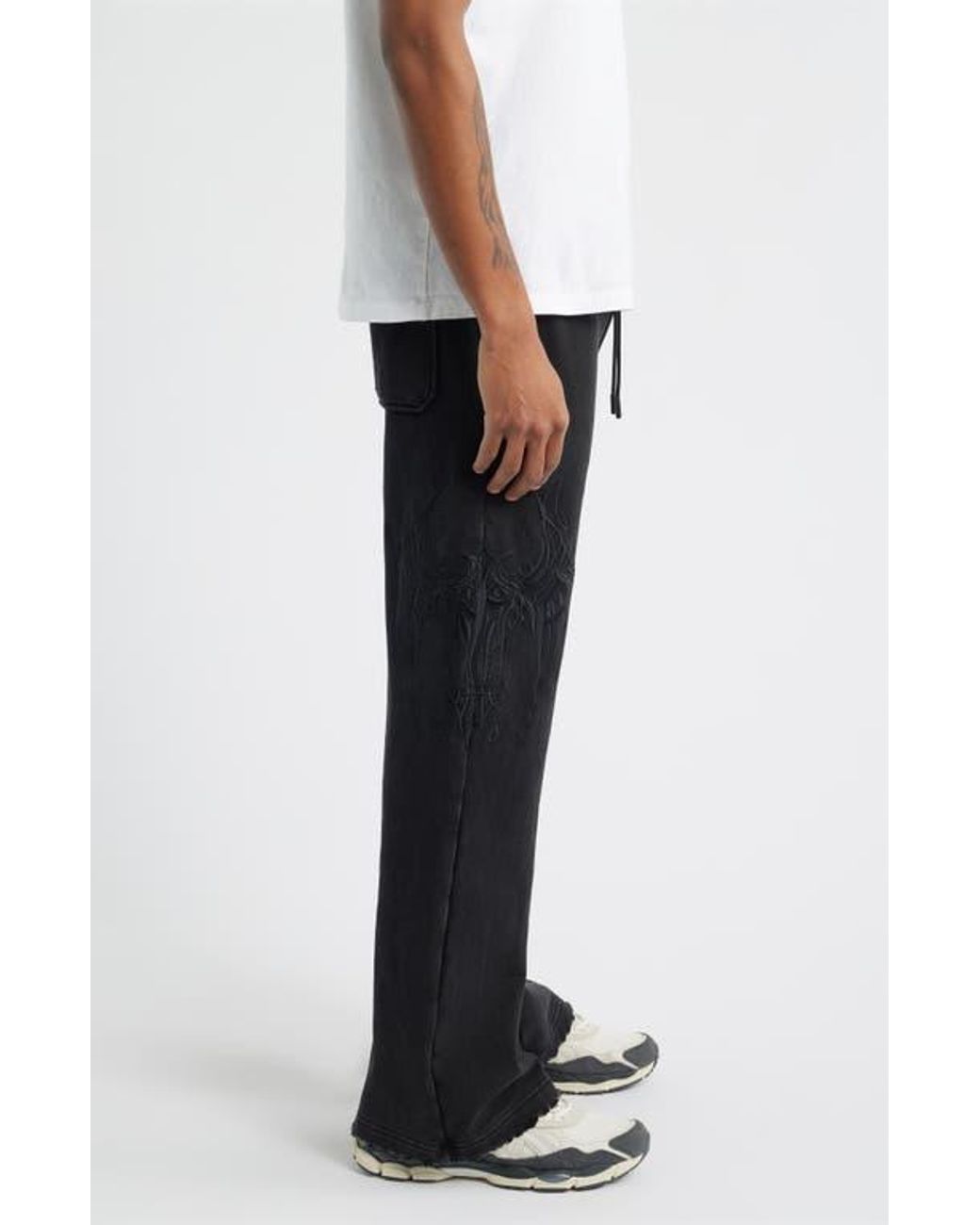 RTA Griffin Cyber Sigilism Flare Sweatpants in Black for Men | Lyst
