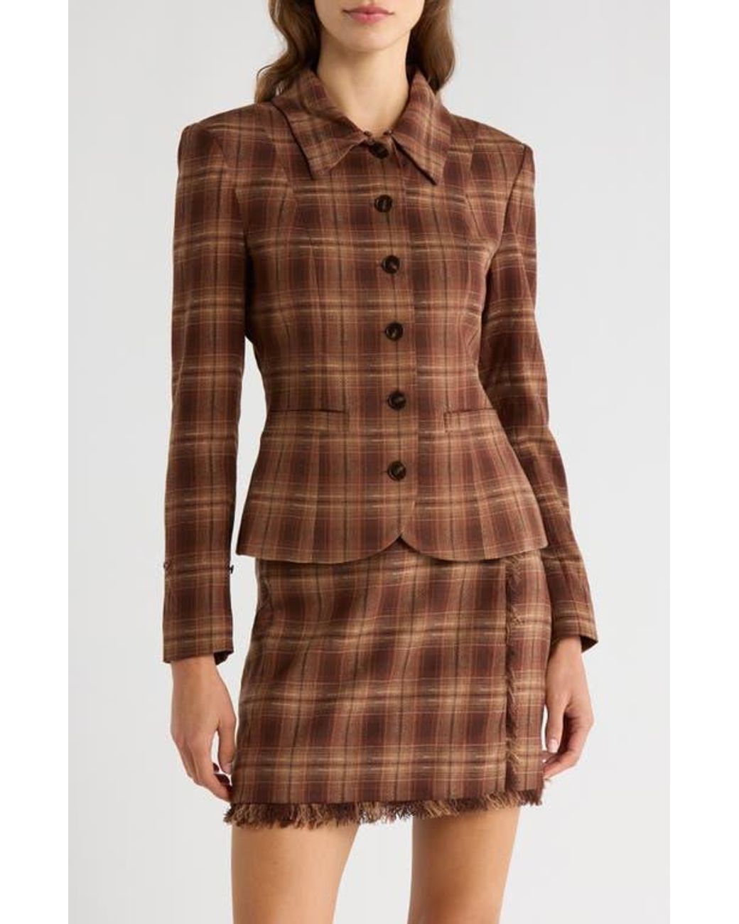 Wayf X Sara Walker Emily Faux Fur Jacket in Brown | Lyst