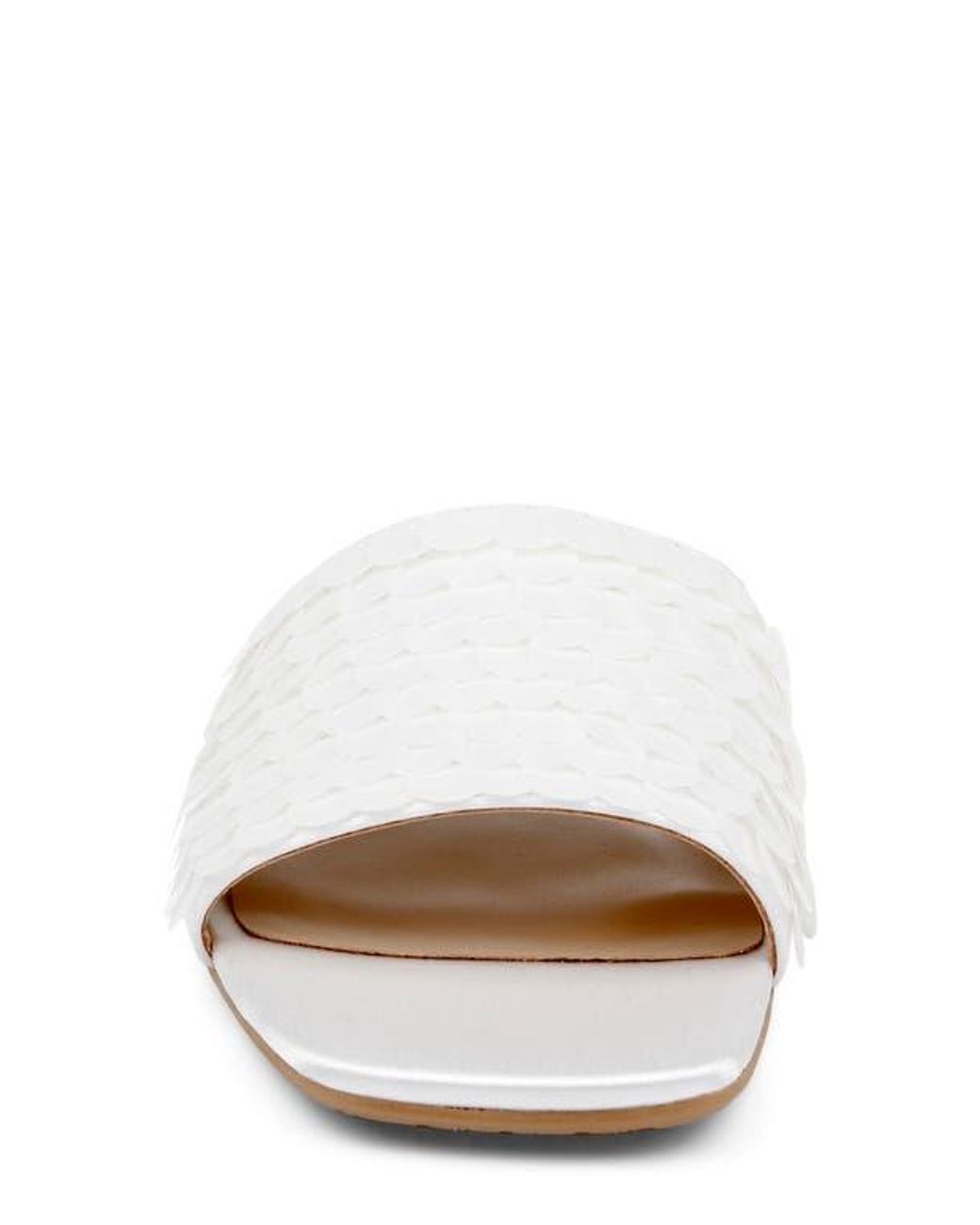 Badgley Mischka Wini Slide Sandal in White | Lyst