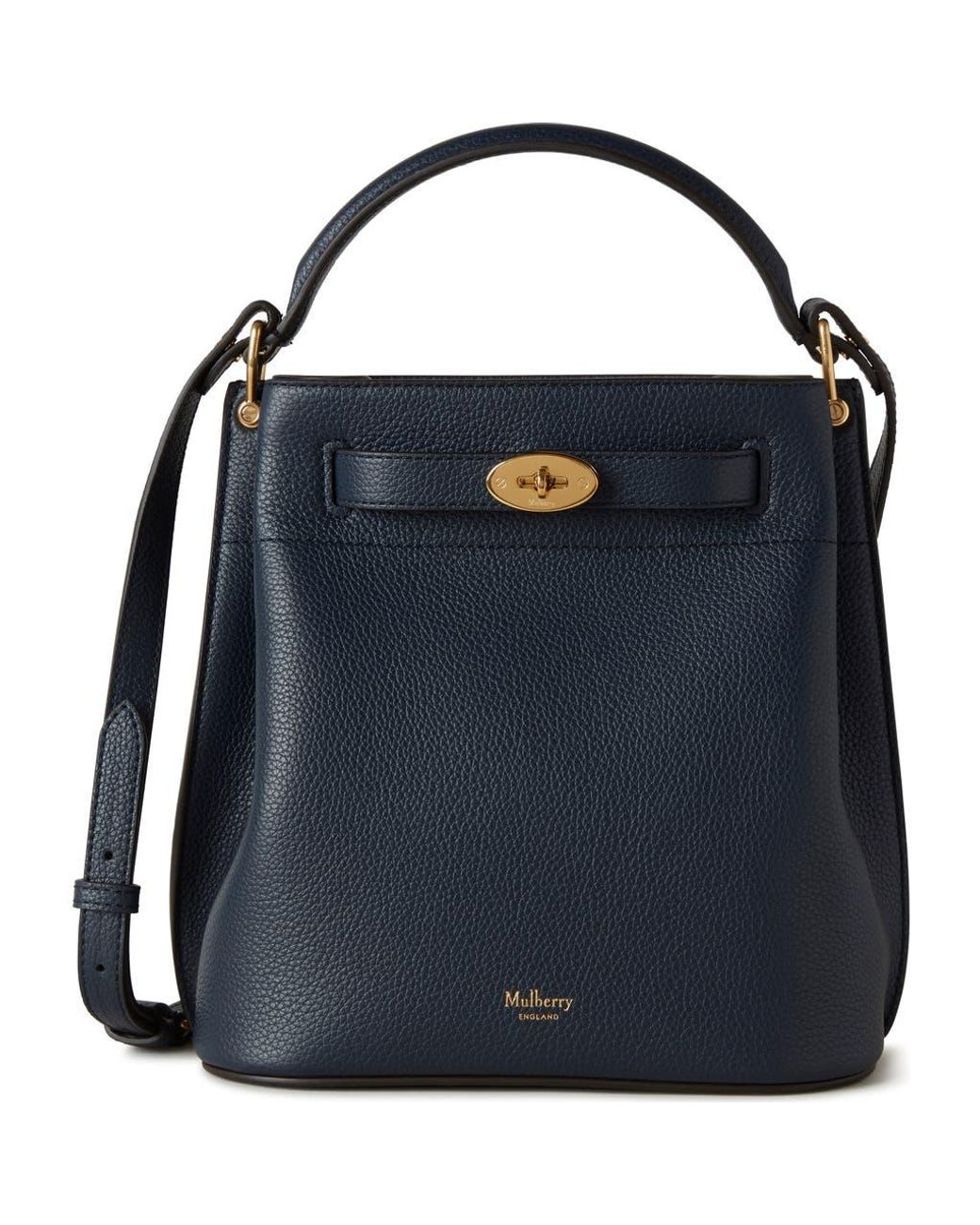 Mulberry Islington Leather Bucket Bag in Blue | Lyst