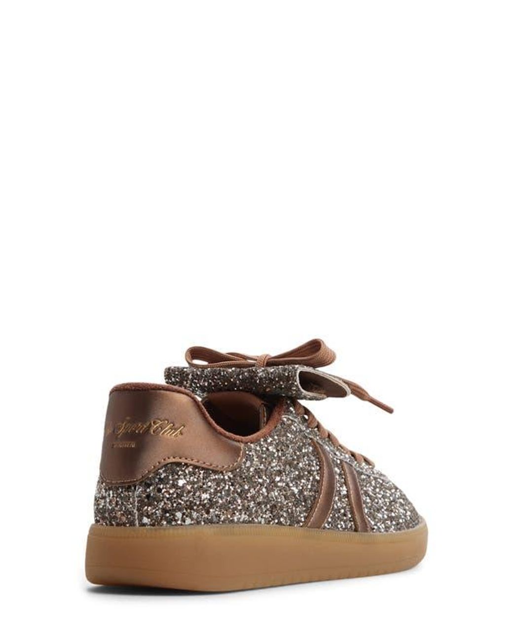 ALDO Itsneaker Glitter Sneaker With Removable Kiltie Flap in Brown | Lyst