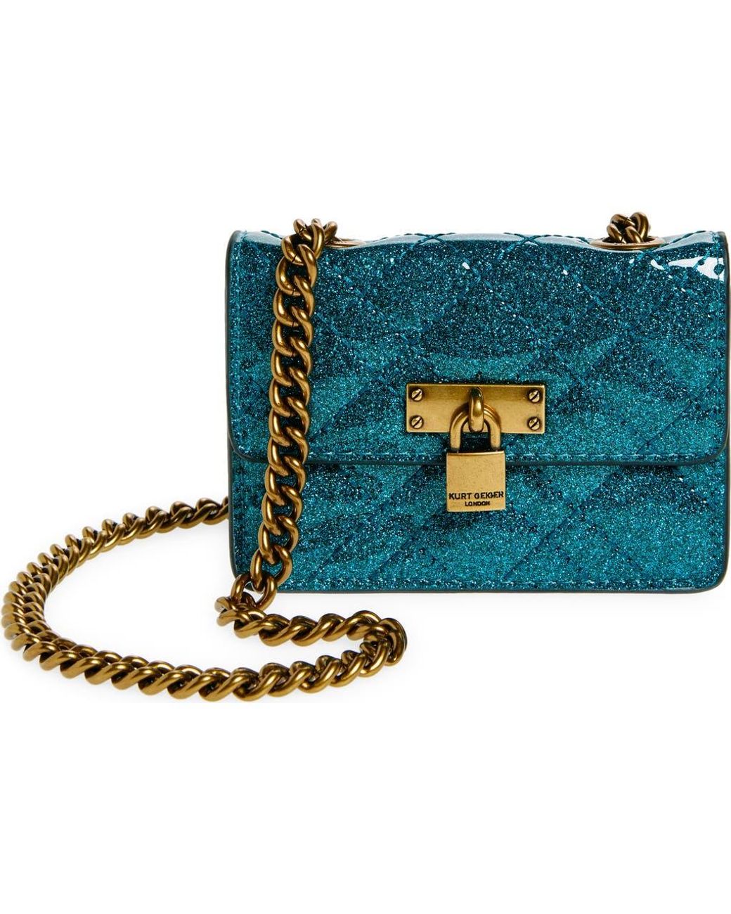 Kurt Geiger Micro Brixton Shoulder Bag in Blue | Lyst
