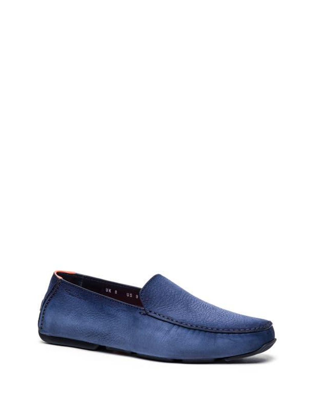 Santoni Hamilton Moc Toe Loafer in Blue for Men | Lyst