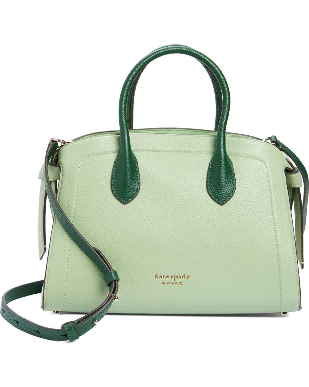 Kate Spade Knott Medium Colorblock Satchel Bag in Green | Lyst