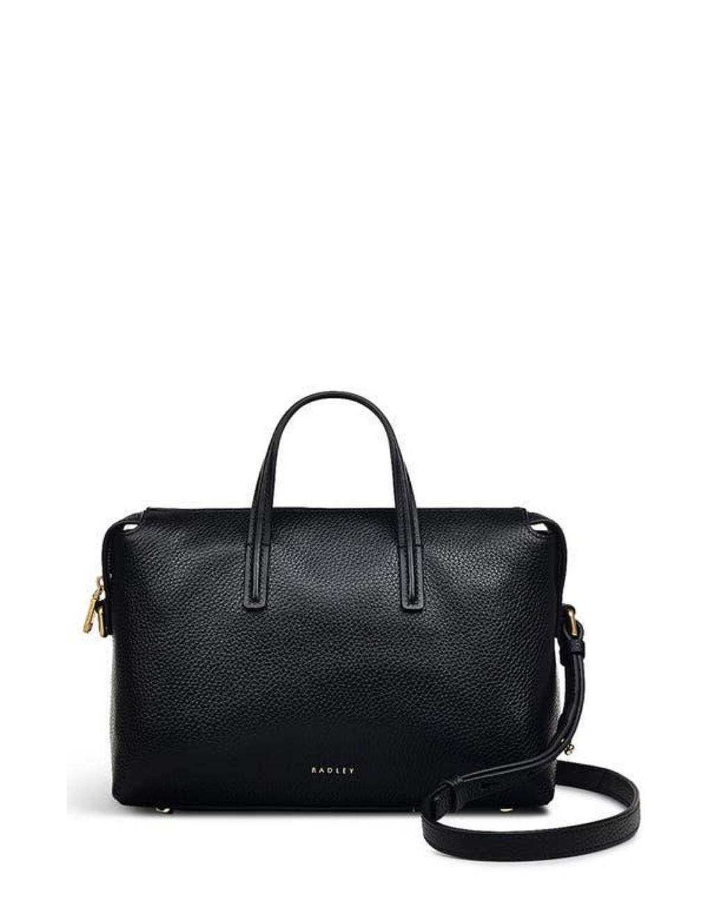 Radley Eastcastle Street Pebbled Leather Crossbody Bag in Black | Lyst