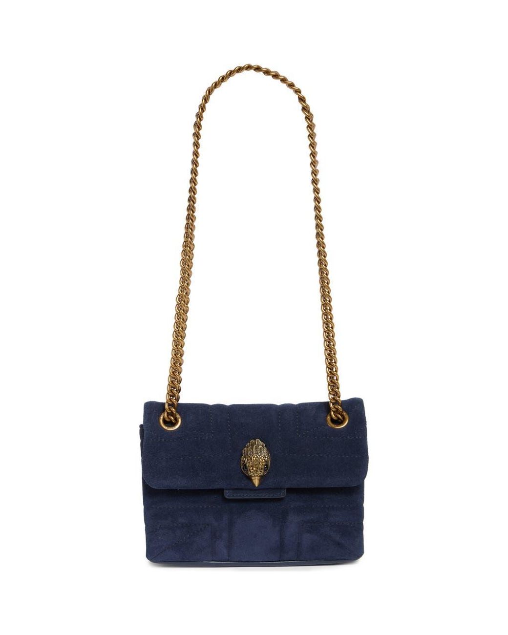 Kurt Geiger Mini Kensington Convertible Leather Crossbody Bag in Blue ...