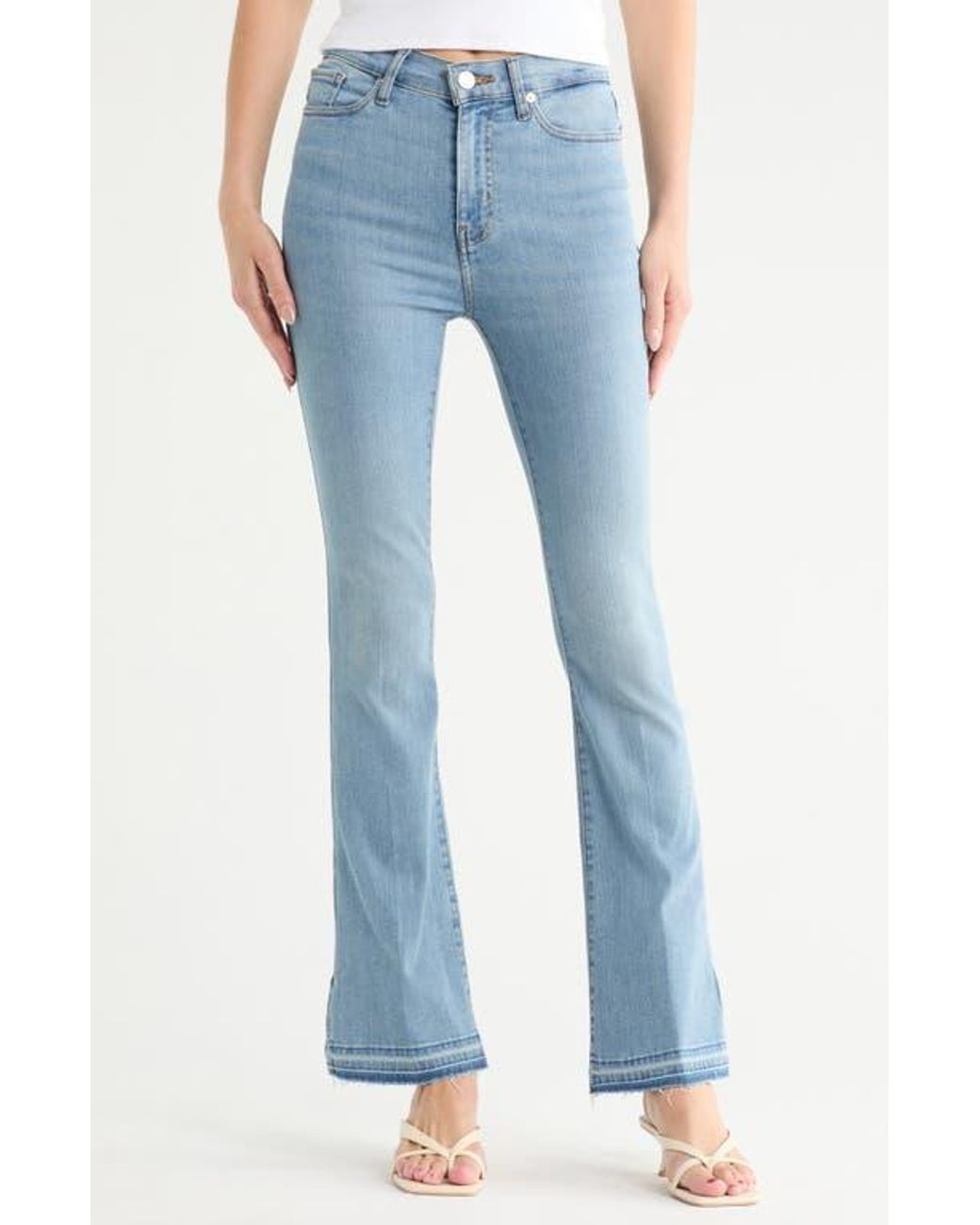 FRAME Easy Flare Leg Jeans in Blue | Lyst