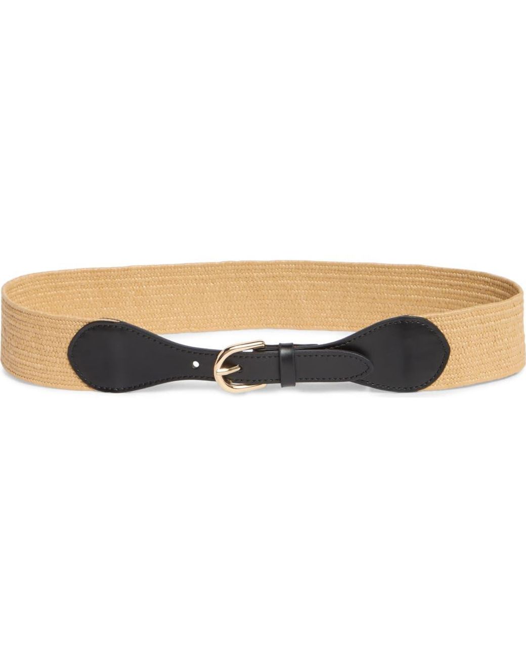 Kate Spade Tapered Leather & Straw Belt | Lyst