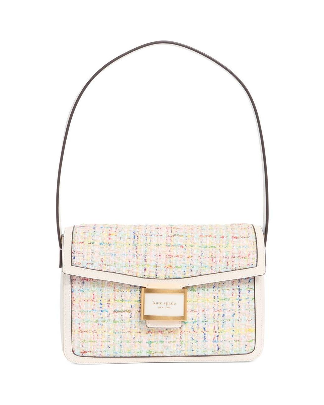 Kate Spade Katy Tweed Shoulder Bag in Metallic | Lyst