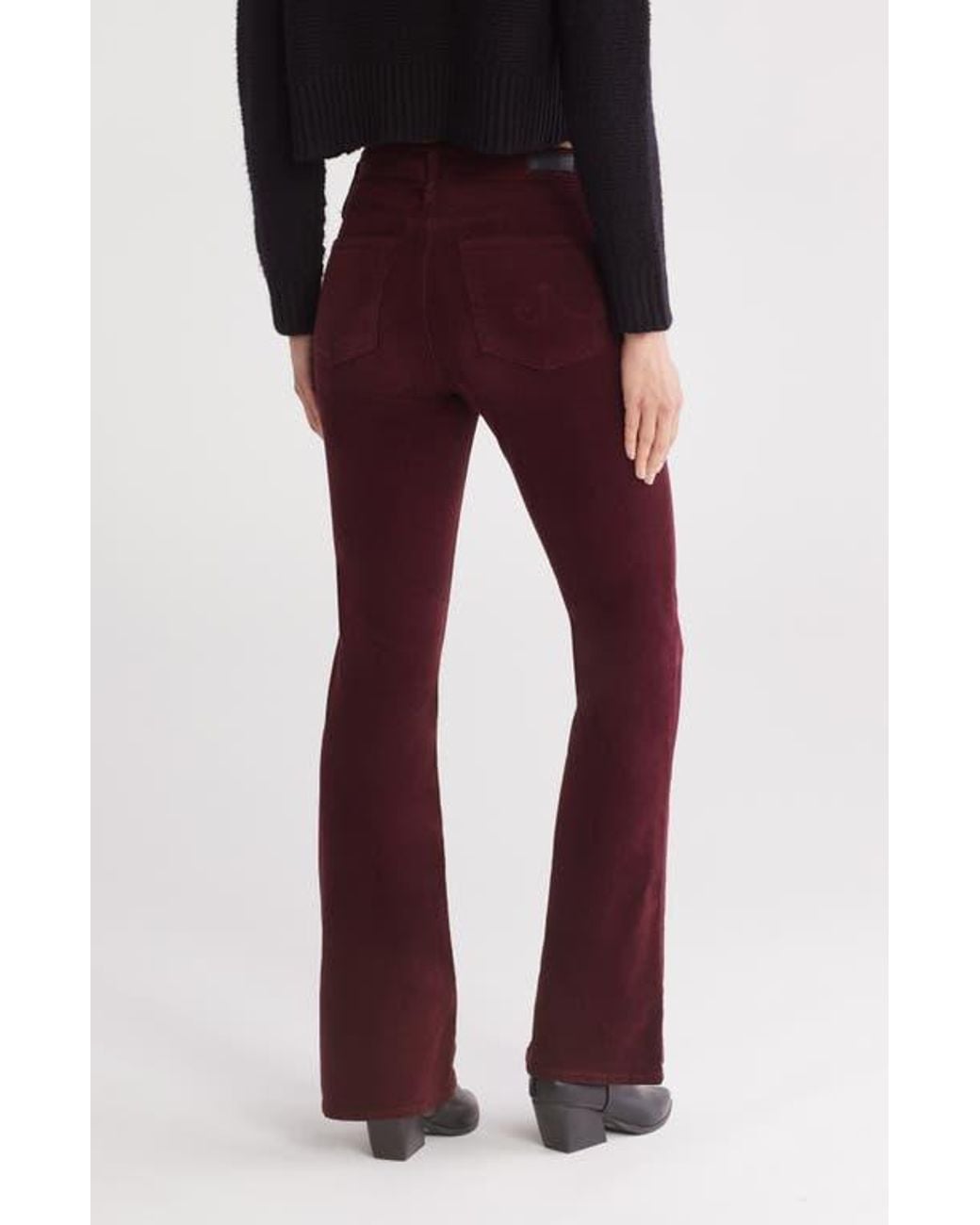 AG Jeans Farrah Bootcut Corduroy Pants in Red | Lyst