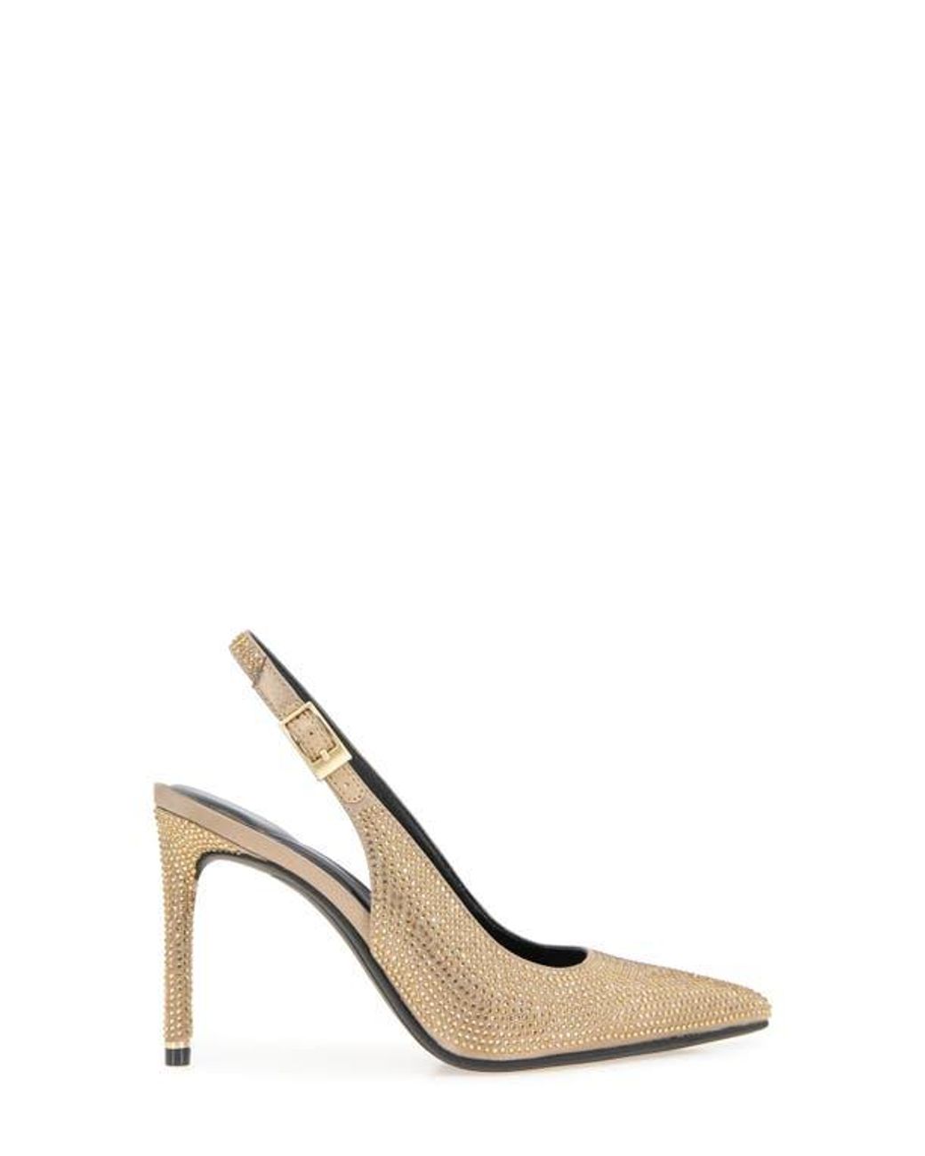Kenneth Cole Quinnly Crystal Slingback Pointed Toe Pump in Metallic | Lyst