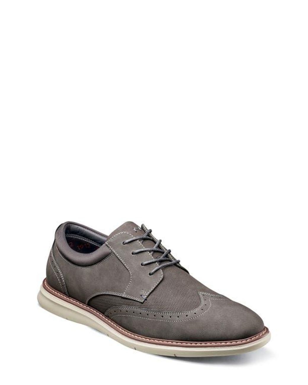 Nunn Bush Chase Wingtip Derby in Gray for Men | Lyst