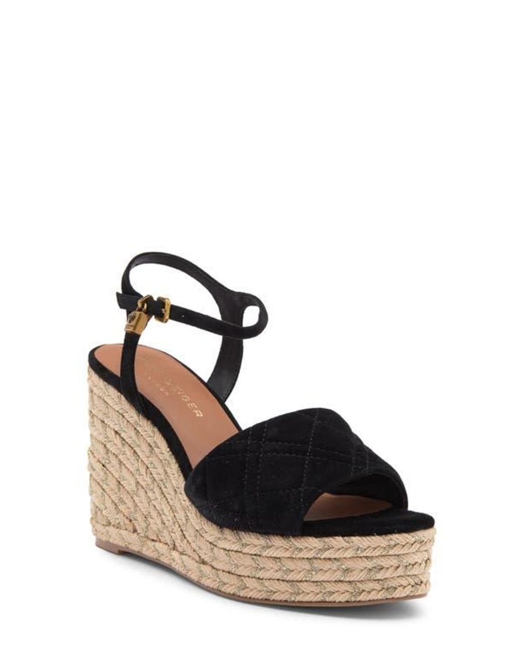 Kurt Geiger Brixton Platform Wedge Sandal in Black | Lyst
