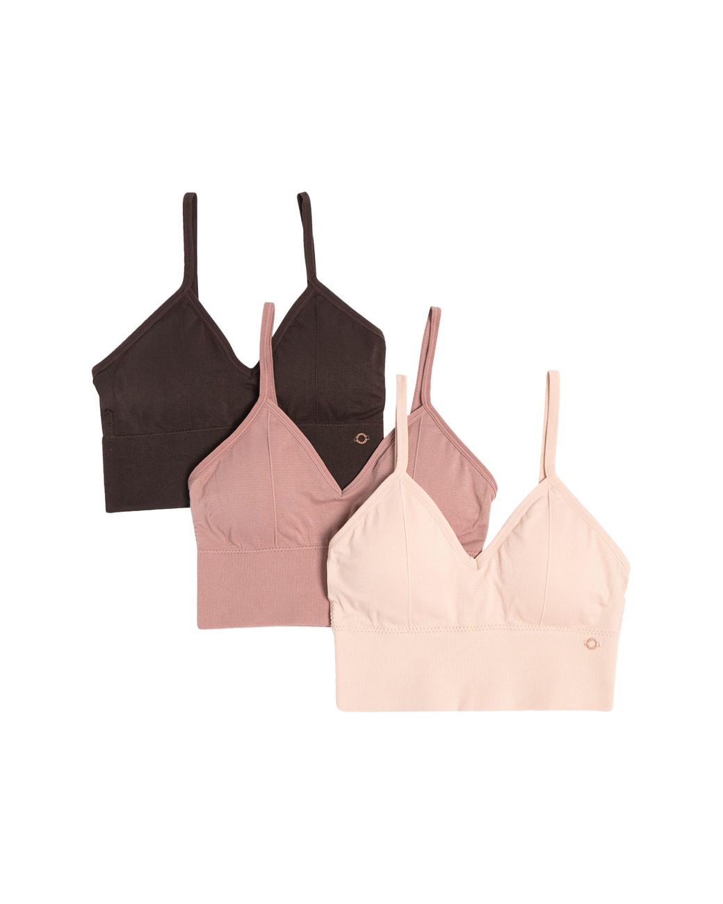 Danskin 3 Pack Sweetheart Longline Bralettes In Pink Lyst